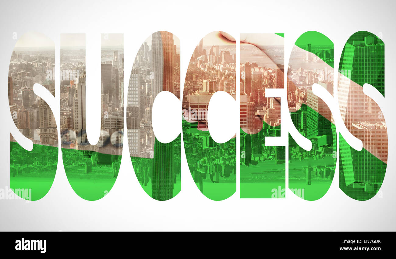 Success against room with large window looking on city Stock Photo - Alamy