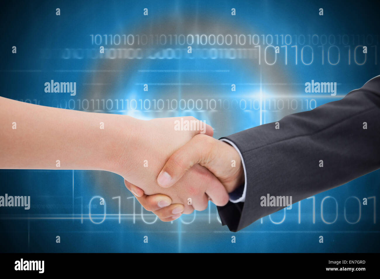 Composite image of close up of a handshake Stock Photo - Alamy