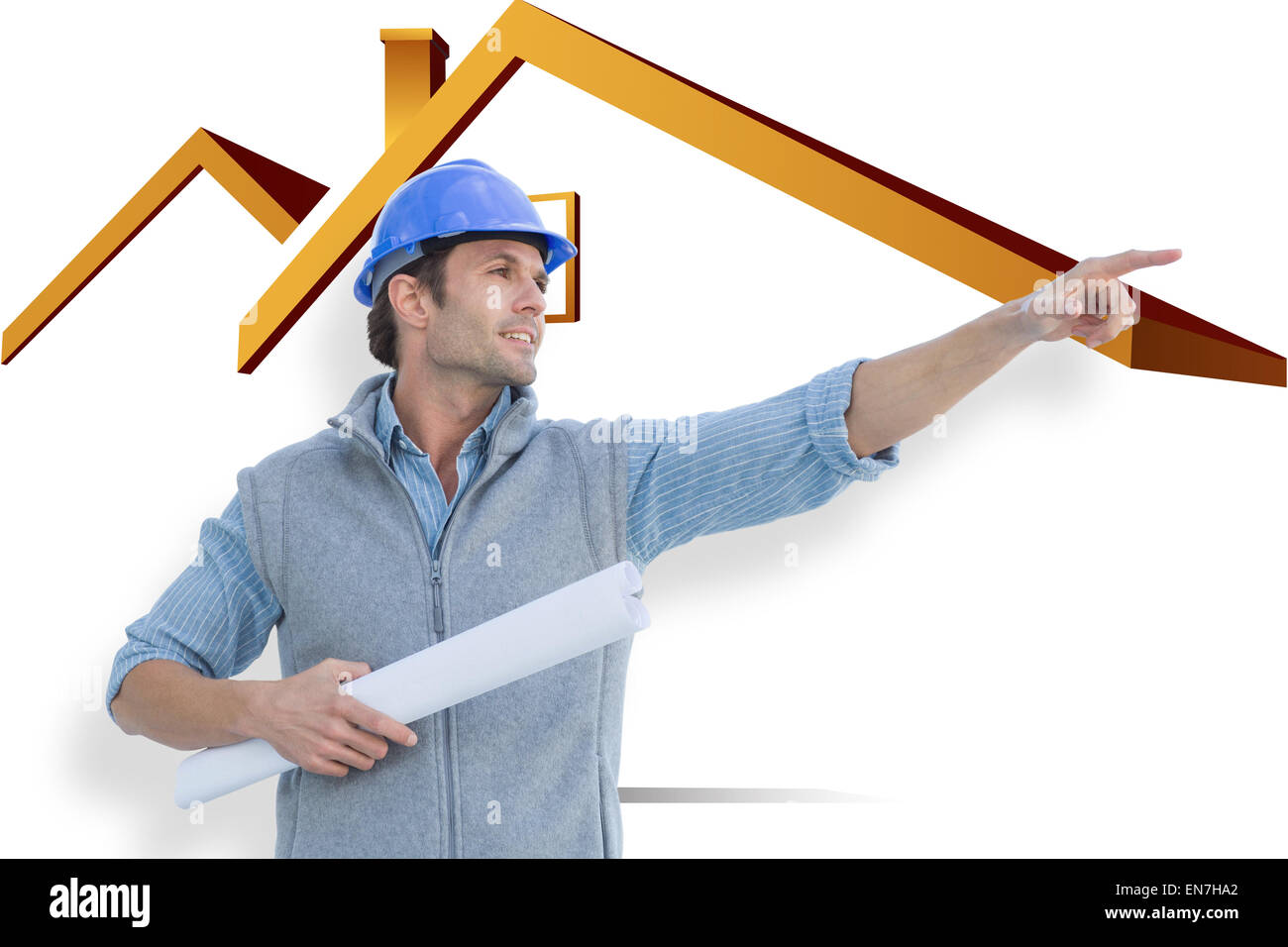 Architect man work wearing Cut Out Stock Images & Pictures - Alamy