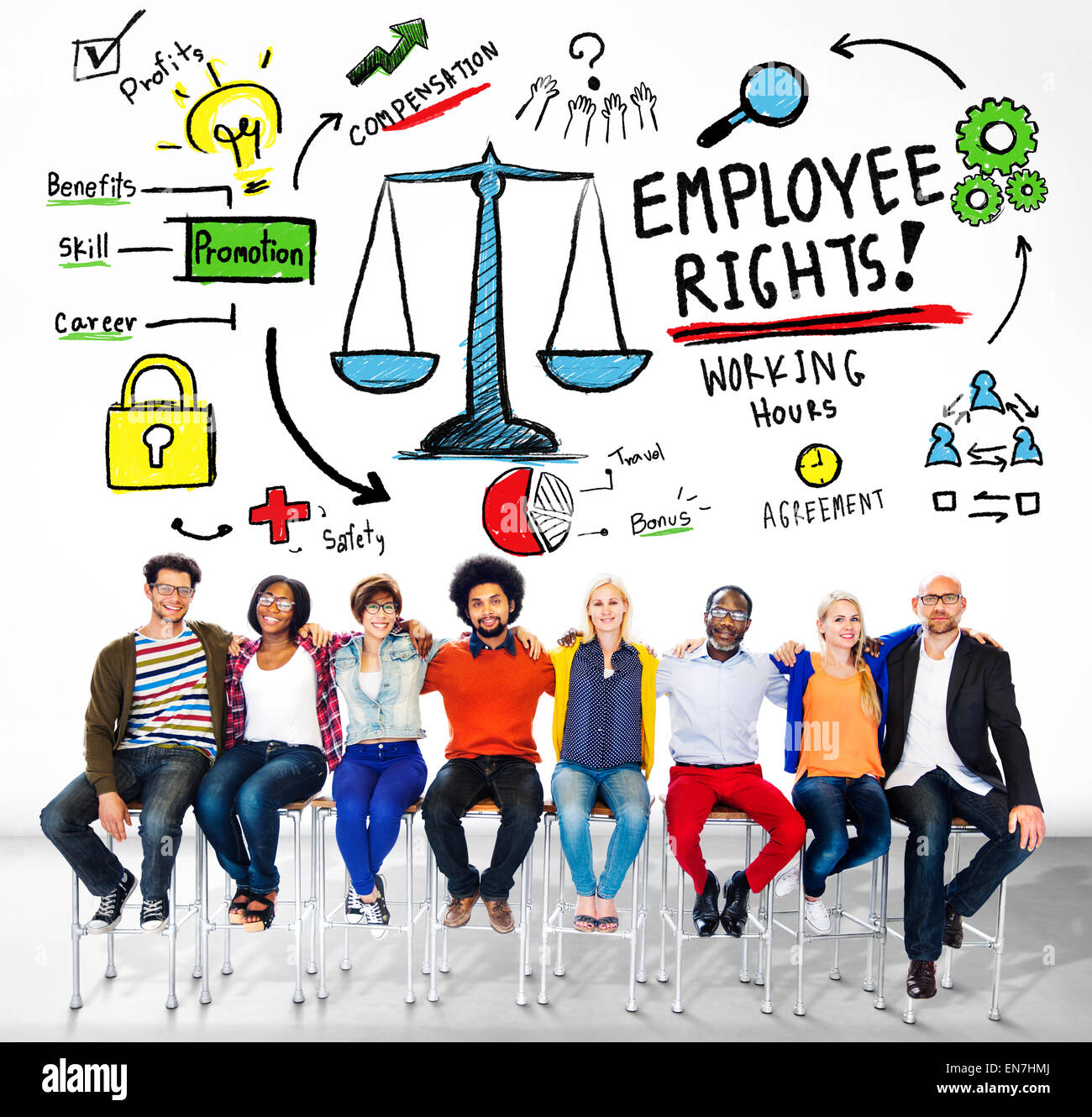 Employee Rights Employment Equality People Friendship Huddle Concept Stock Photo - Alamy