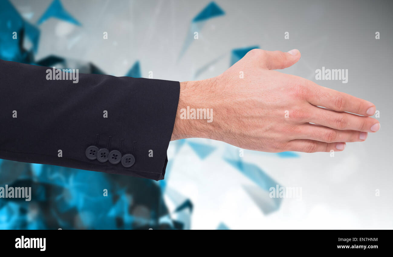 Composite image of close up of businessman offering handshake Stock ...