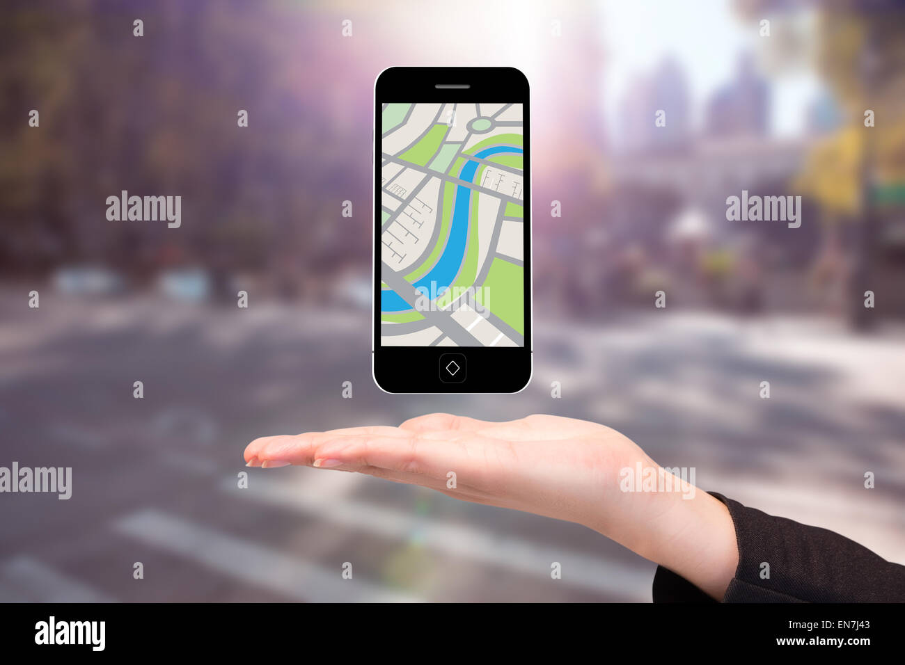 Hand on map hi-res stock photography and images - Alamy
