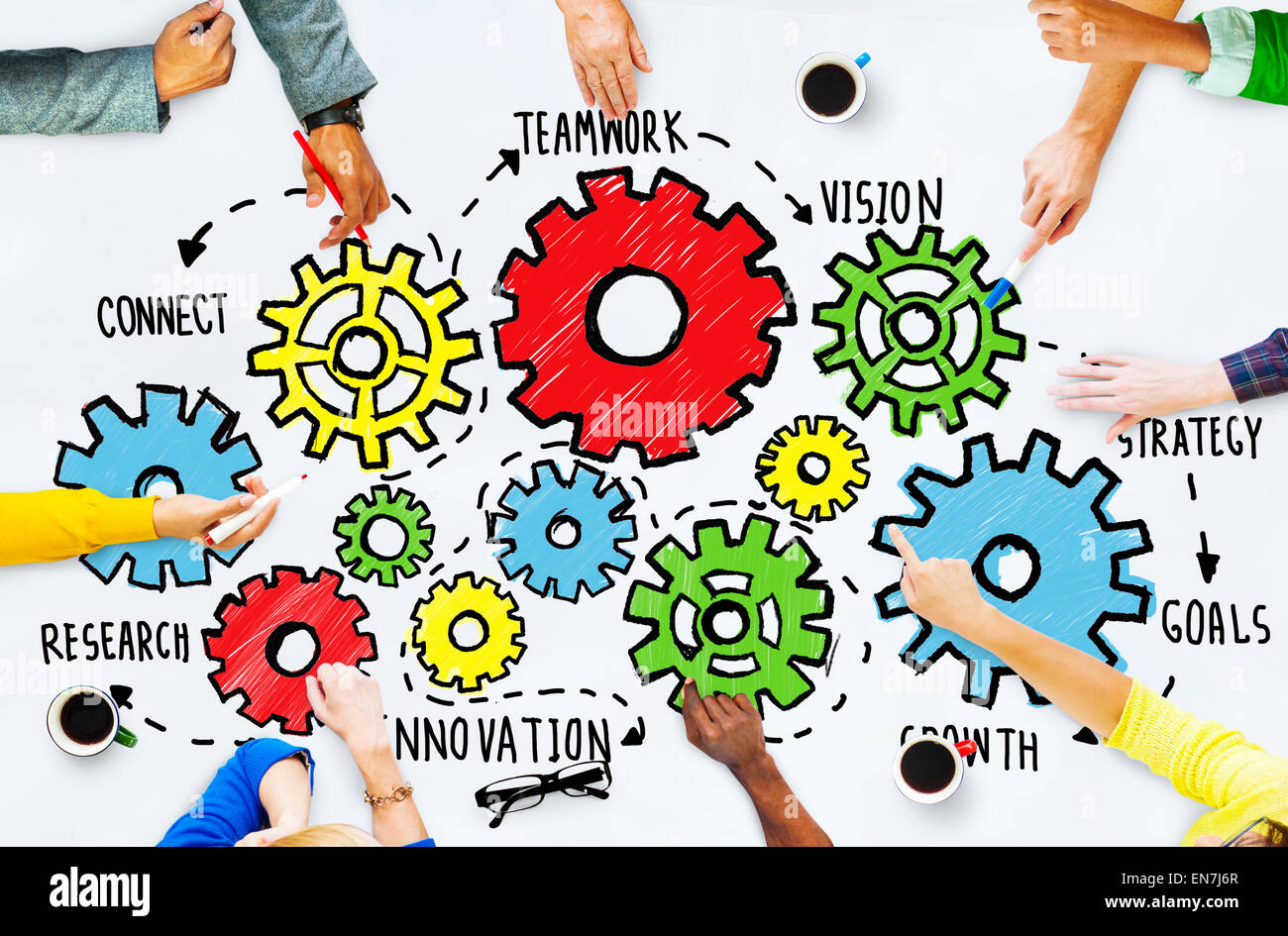 Team Teamwork Goals Strategy Vision Business Support Concept Stock ...