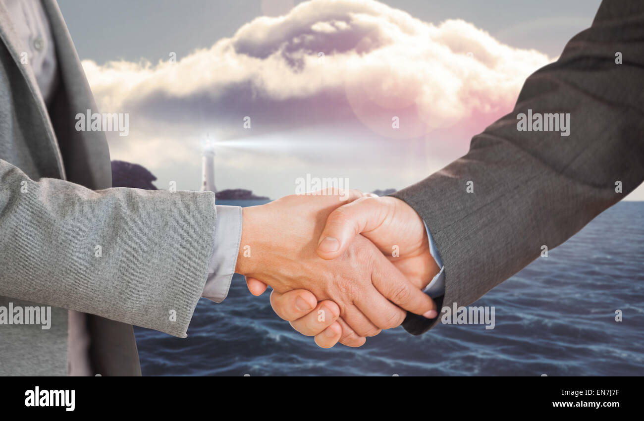 Two people handshake in office hi-res stock photography and images - Alamy