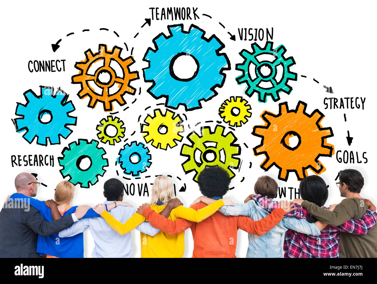 Team Teamwork Goals Strategy Vision Business Support Concept Stock ...