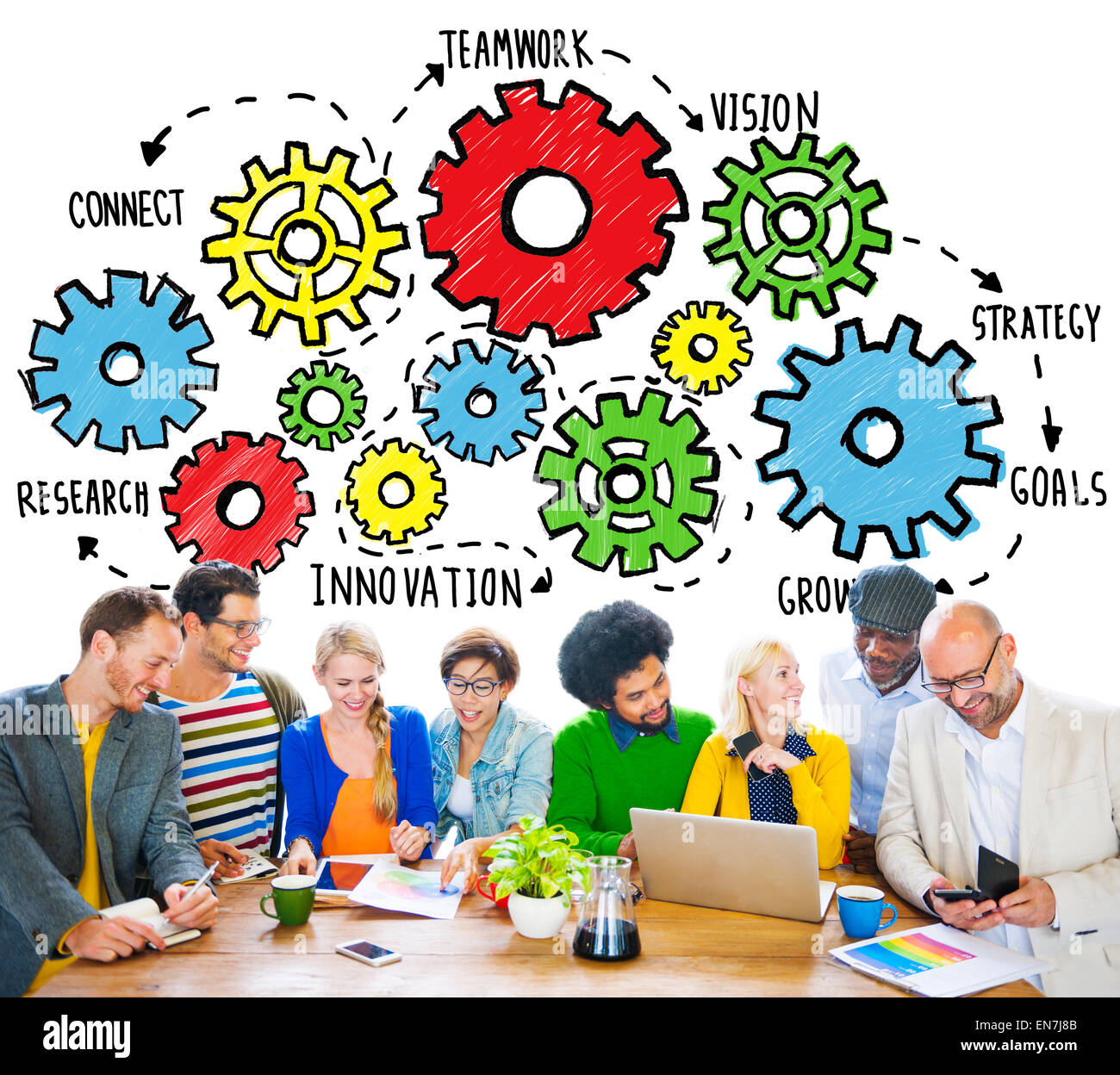 Team Teamwork Goals Strategy Vision Business Support Concept Stock ...