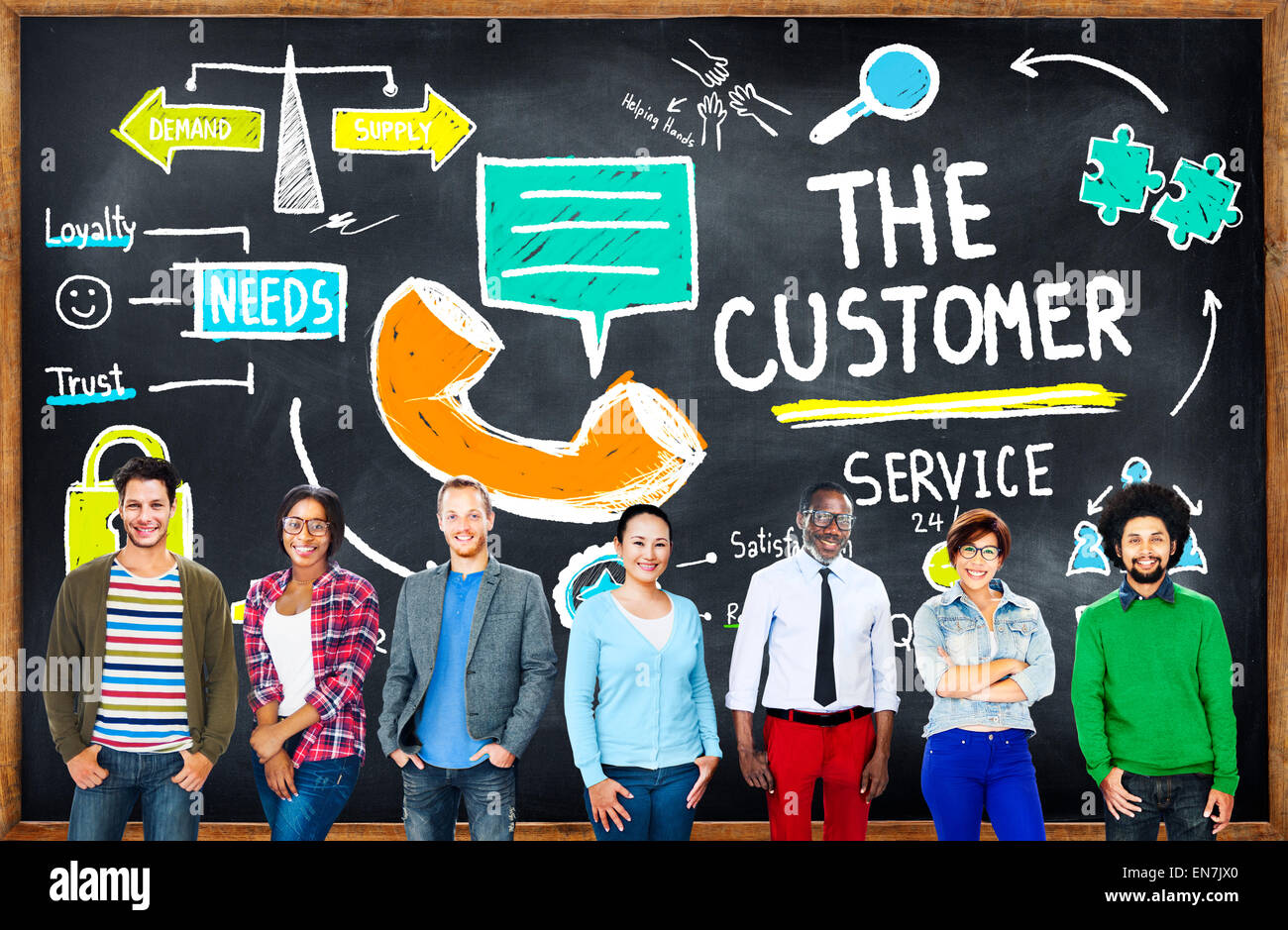 The Customer Service Target Market Support Assistance Concept Stock ...