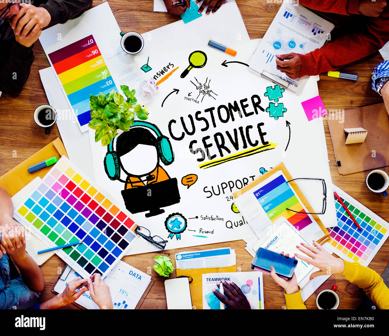 Business client men and women service hi-res stock photography and ...