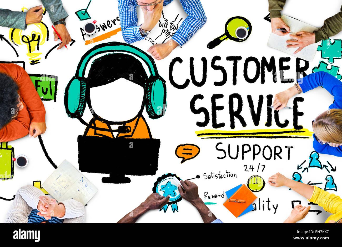 Drawing Call Center Operator High Resolution Stock Photography and ...