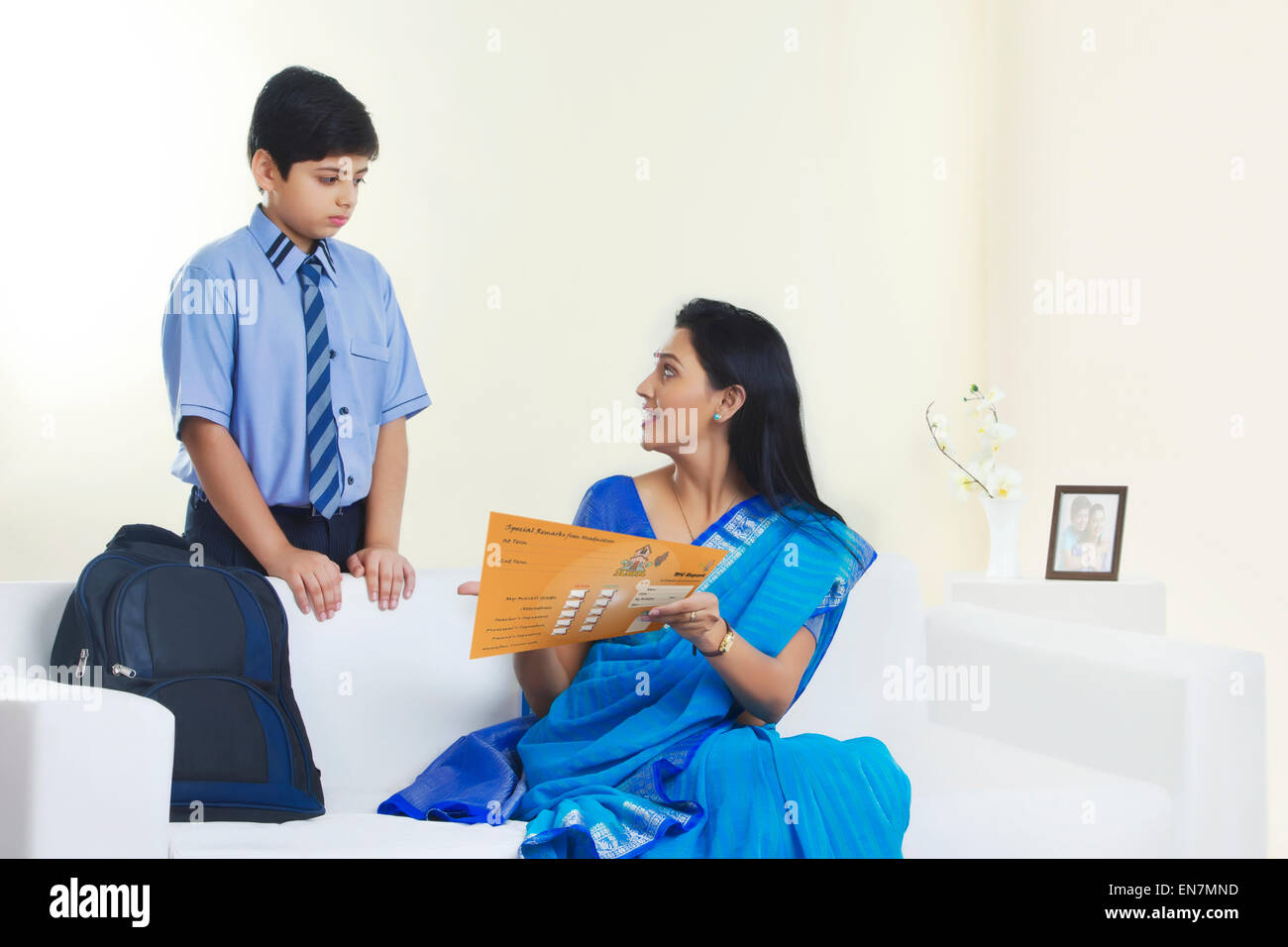 Mother scolding her son hi-res stock photography and images - Alamy