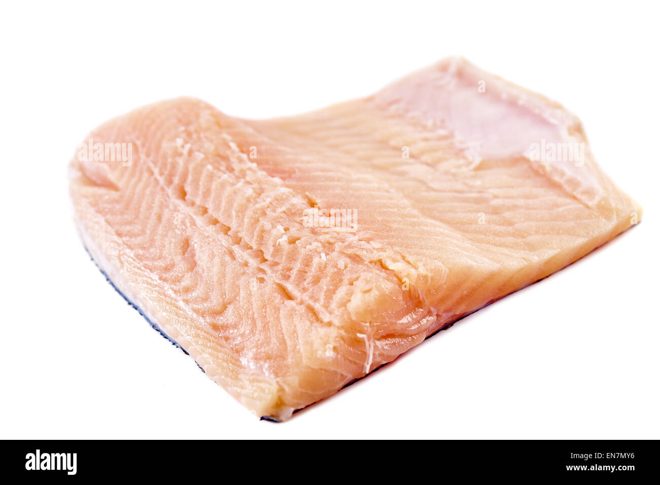 Uncooked trout fillet isolated on white background Stock Photo - Alamy