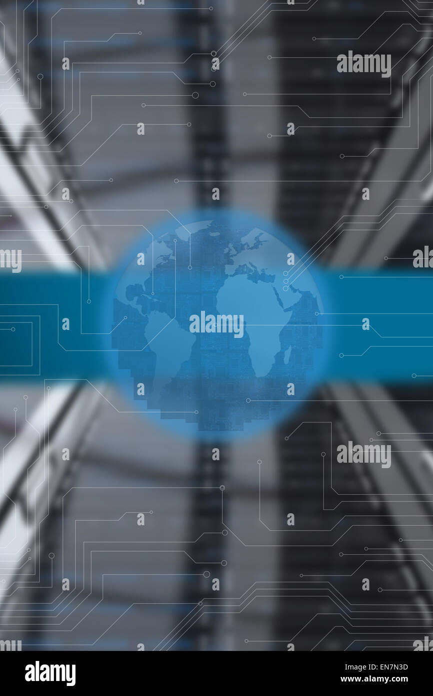 Composite image of circuit board earth Stock Photo - Alamy