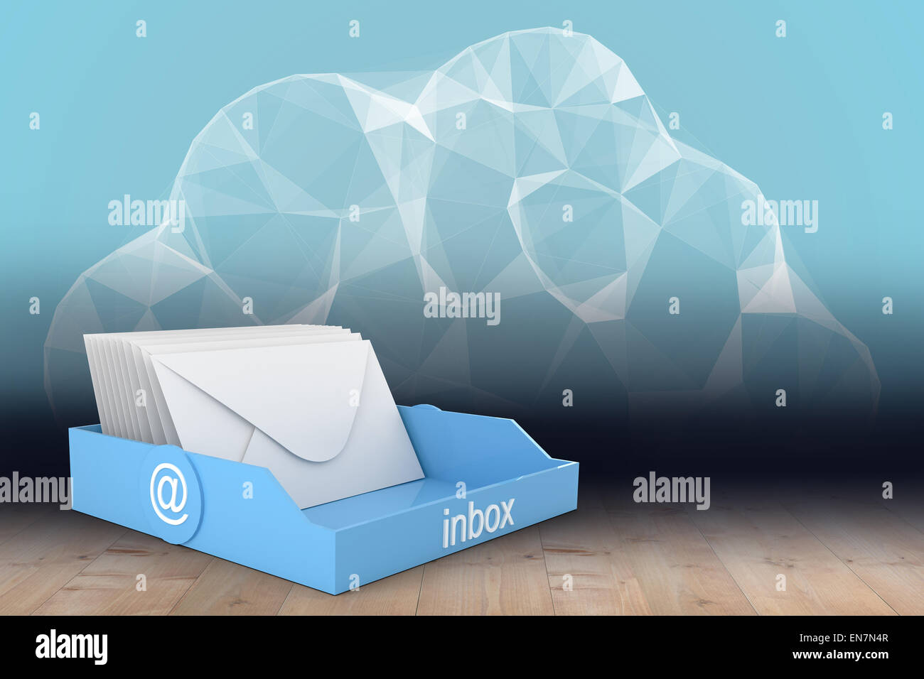 Composite image of blue inbox Stock Photo - Alamy