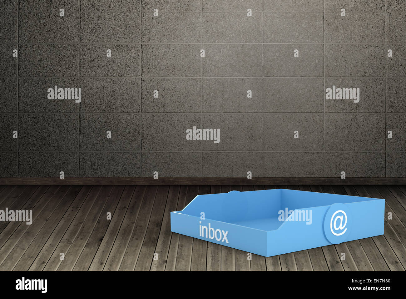 Composite image of blue inbox Stock Photo - Alamy