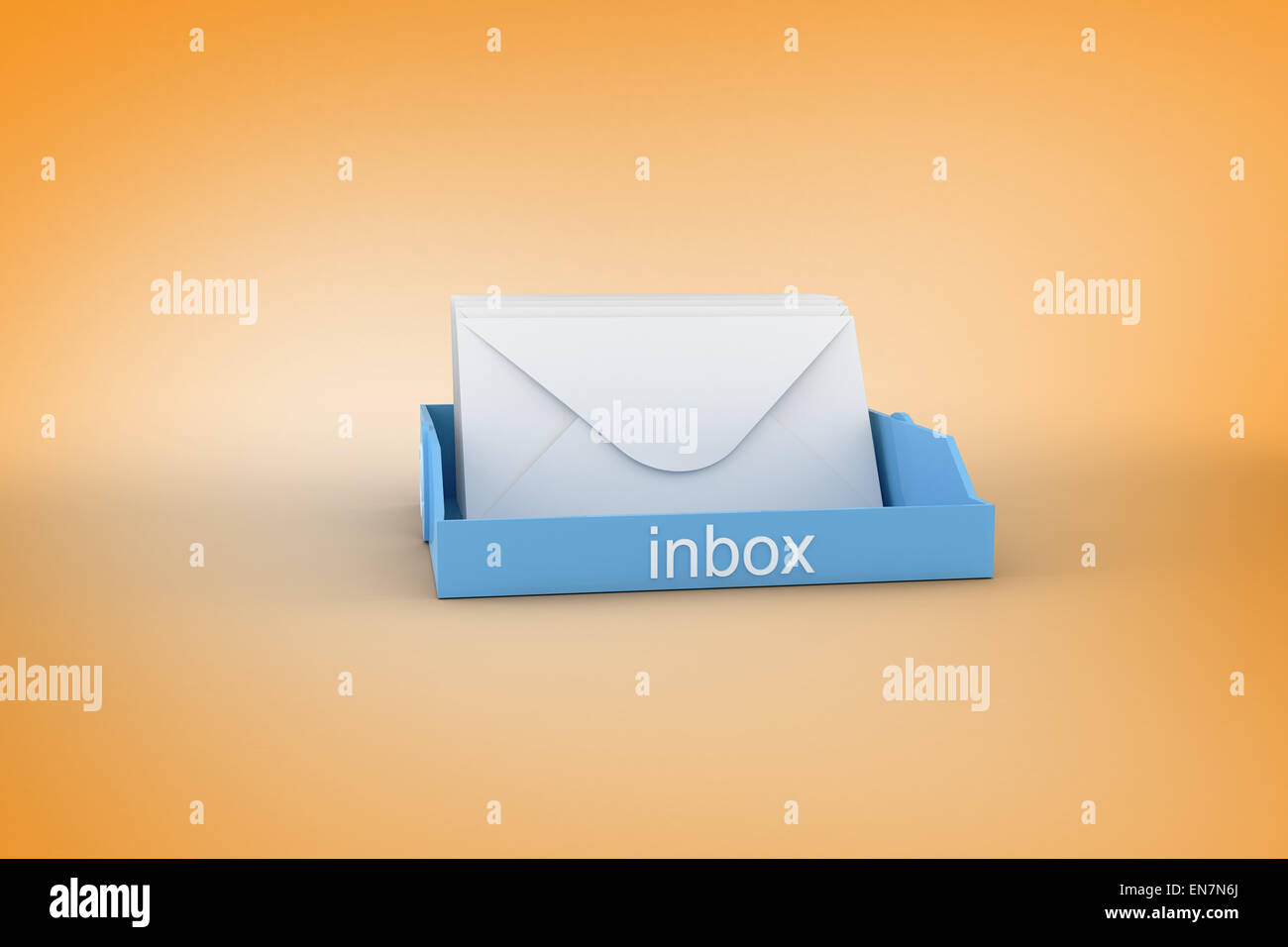 Composite image of blue inbox Stock Photo - Alamy