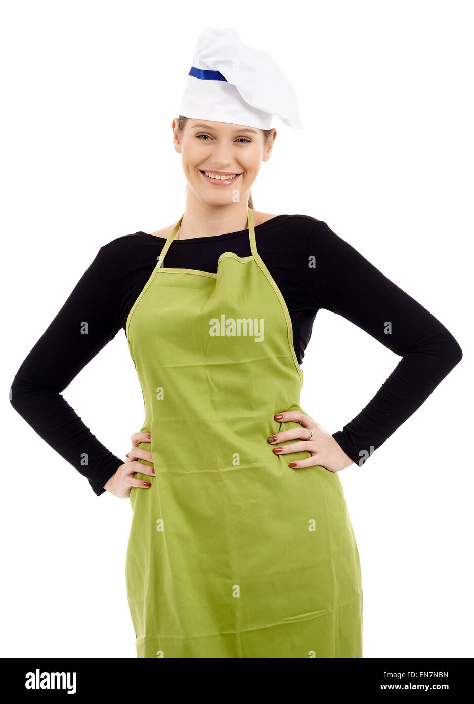 Confident woman standing arms akimbo hi-res stock photography and ...