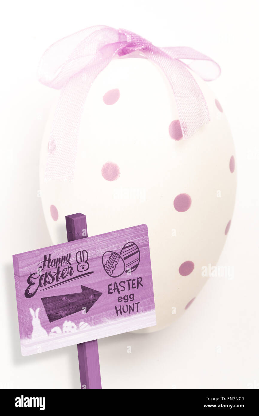 Composite image of easter egg hunt sign Stock Photo - Alamy