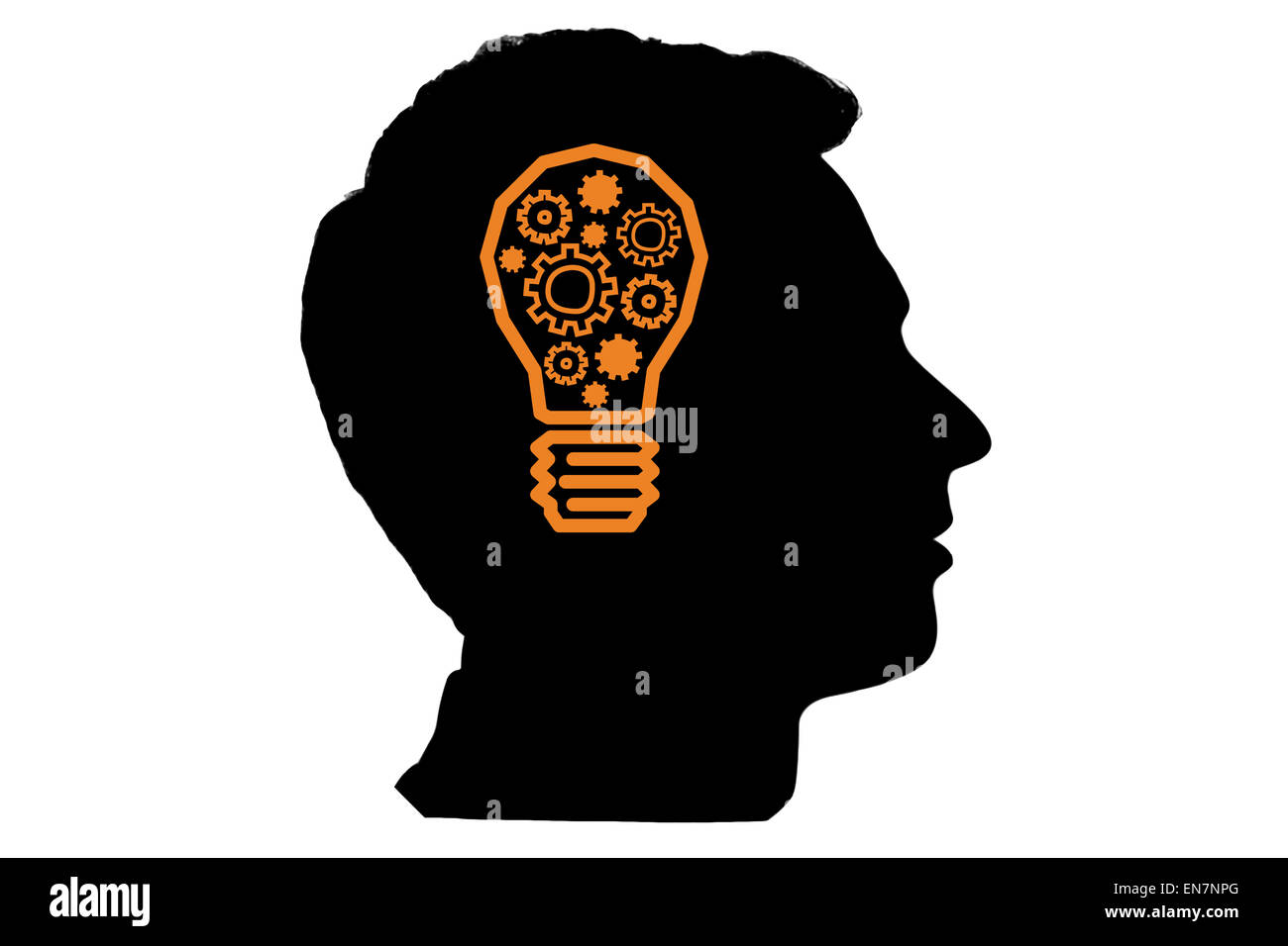 Composite image of light bulb with cogs Stock Photo - Alamy