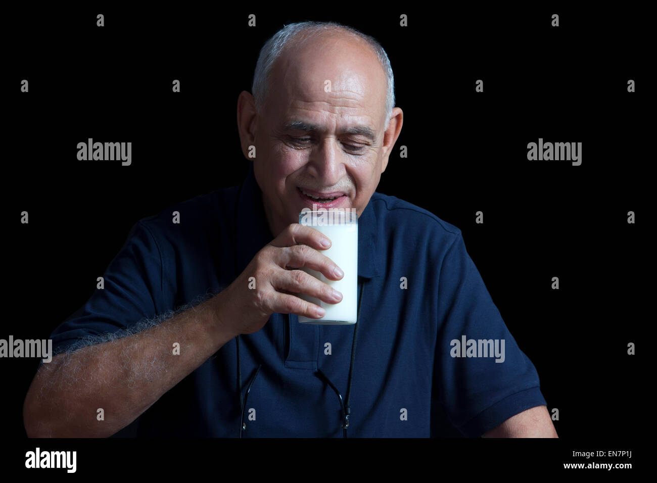 Old man drinking milk hi-res stock photography and images - Alamy
