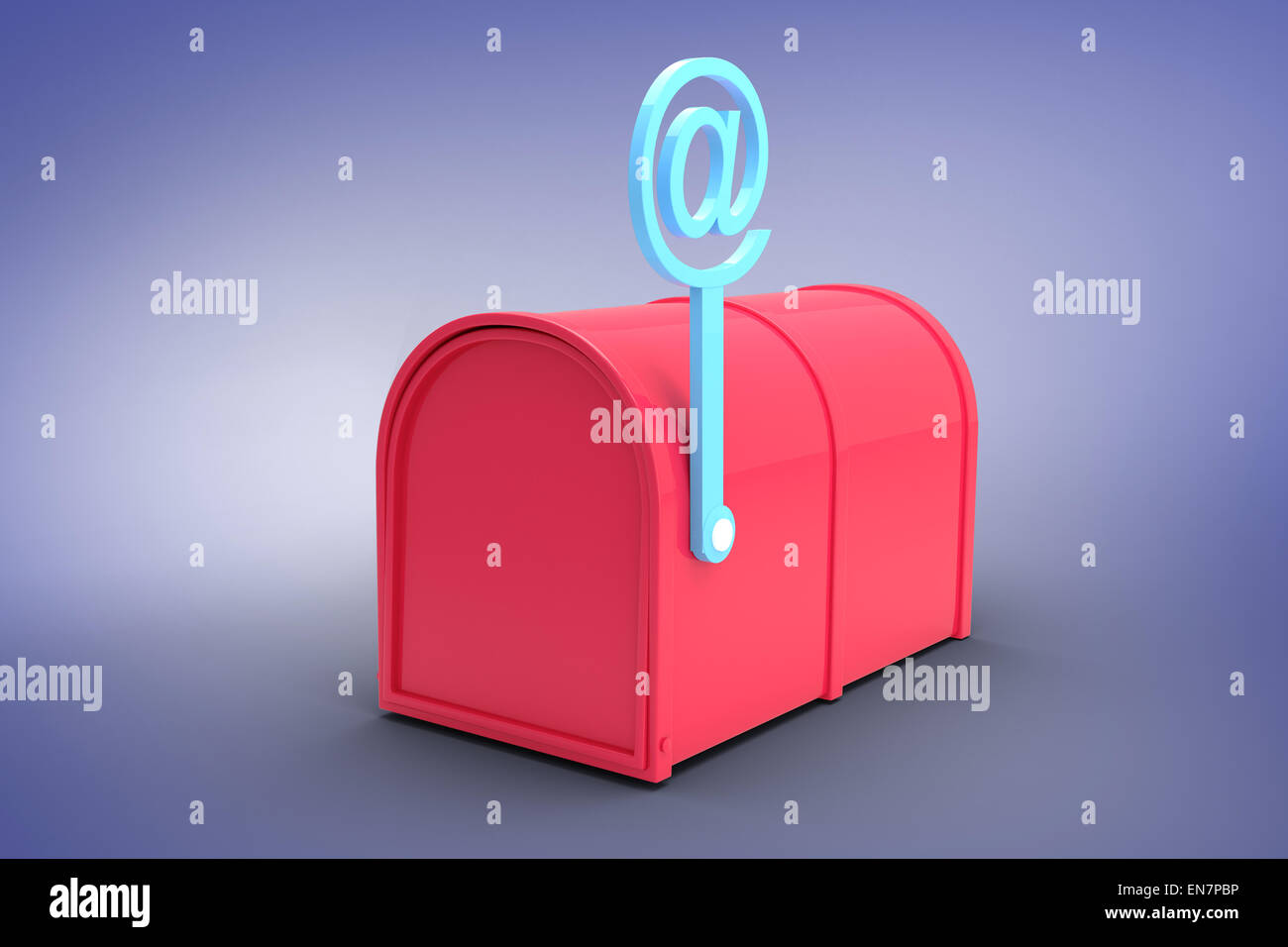 Composite image of red email post box Stock Photo - Alamy