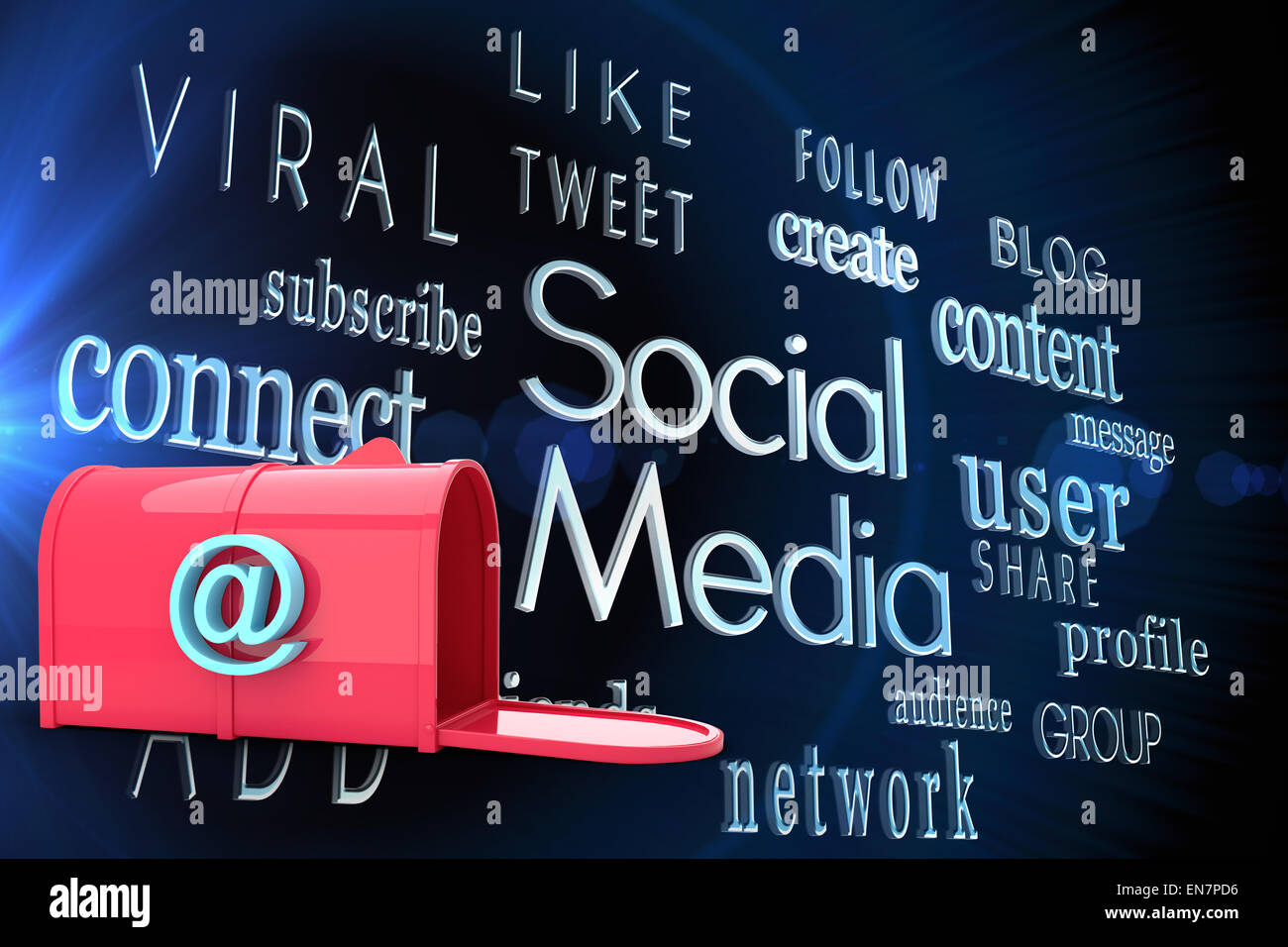 Red email hi-res stock photography and images - Alamy