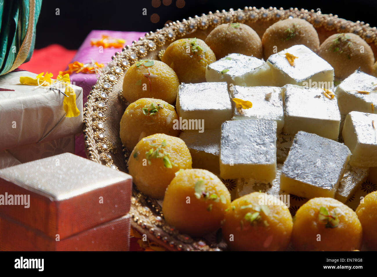 Thali sweets hi-res stock photography and images - Alamy