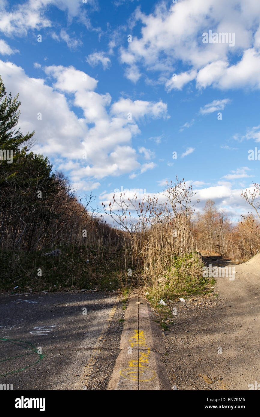 Old Route 61 or Graffiti Highway in Centralia, Pennsylvania where a ...