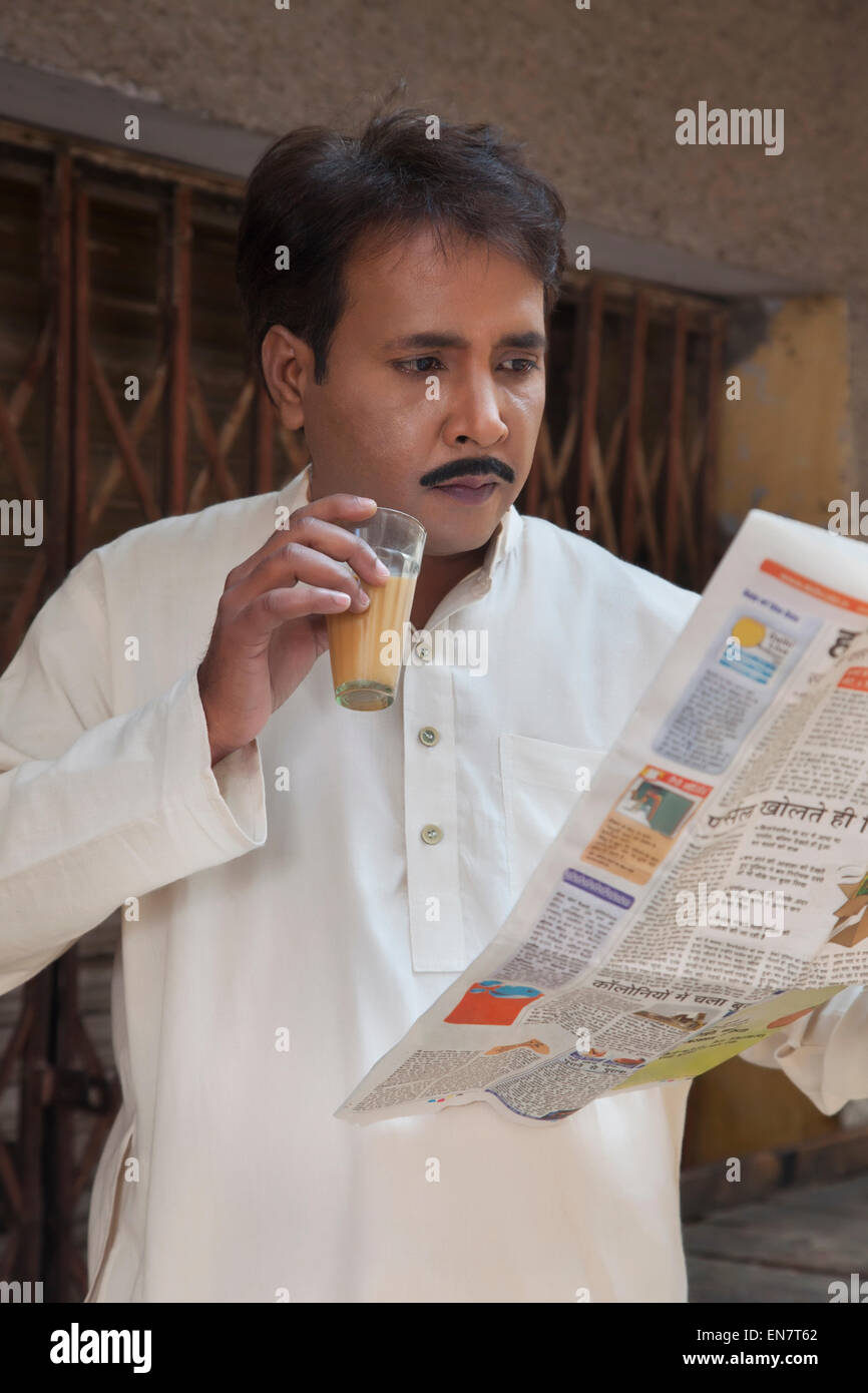 Indian Man Drinking Tea High Resolution Stock Photography and Images ...