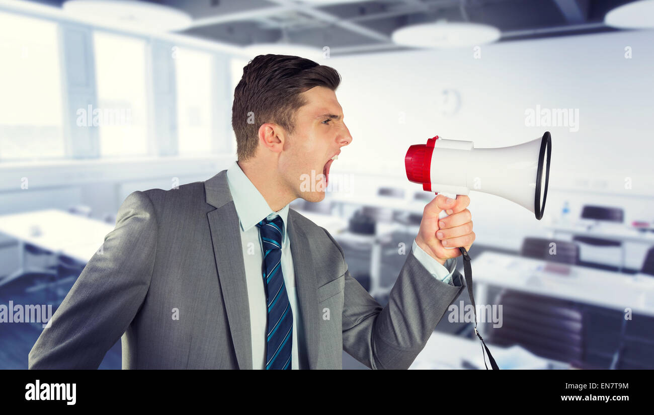 Man using loudspeaker hi-res stock photography and images - Alamy