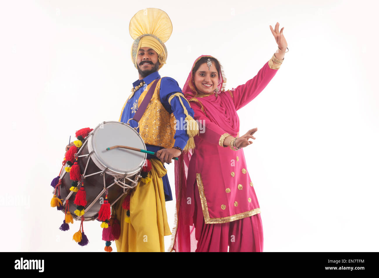 Portrait of bhangra dancers Stock Photo - Alamy