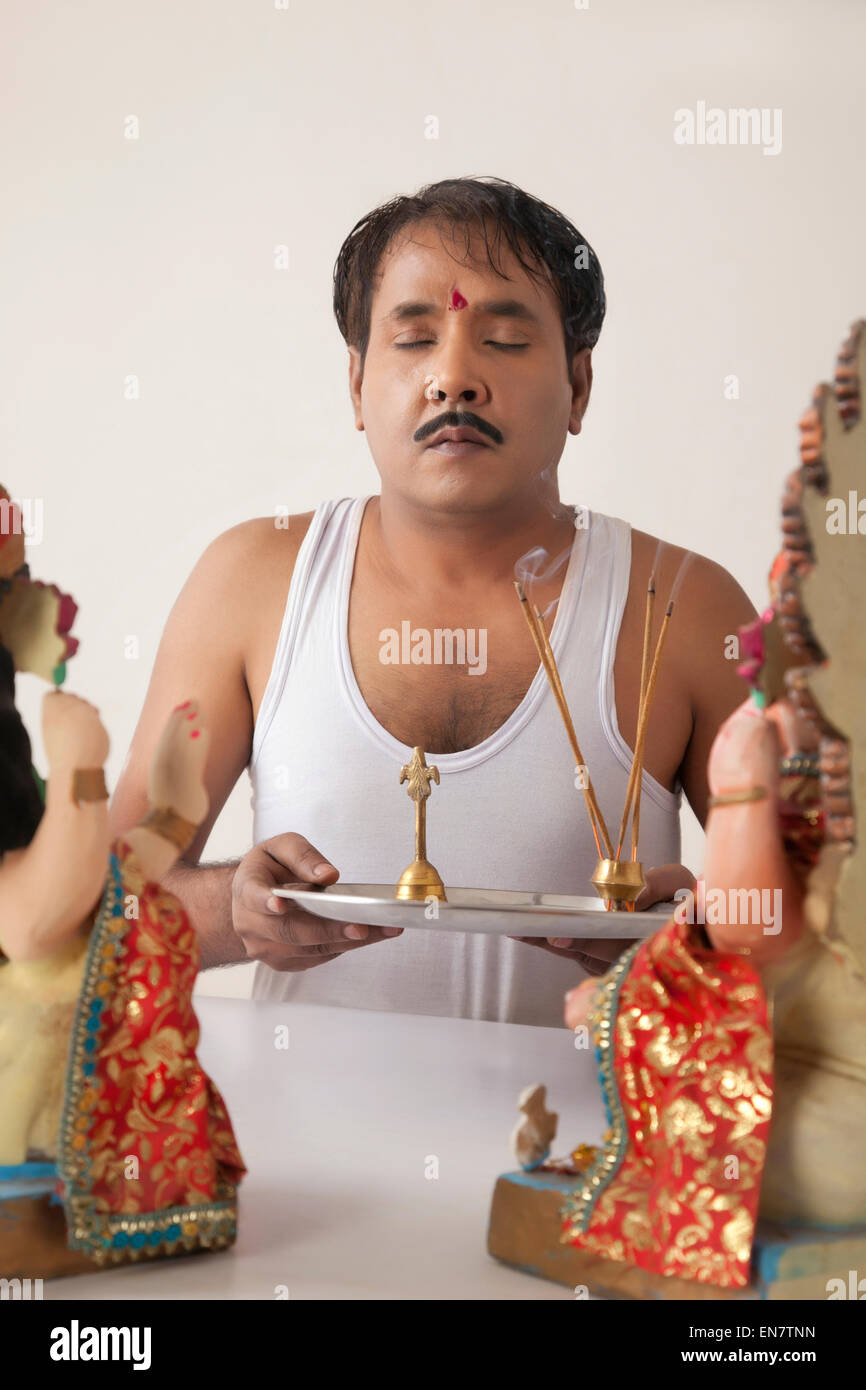 Man performing ritual hi-res stock photography and images - Alamy