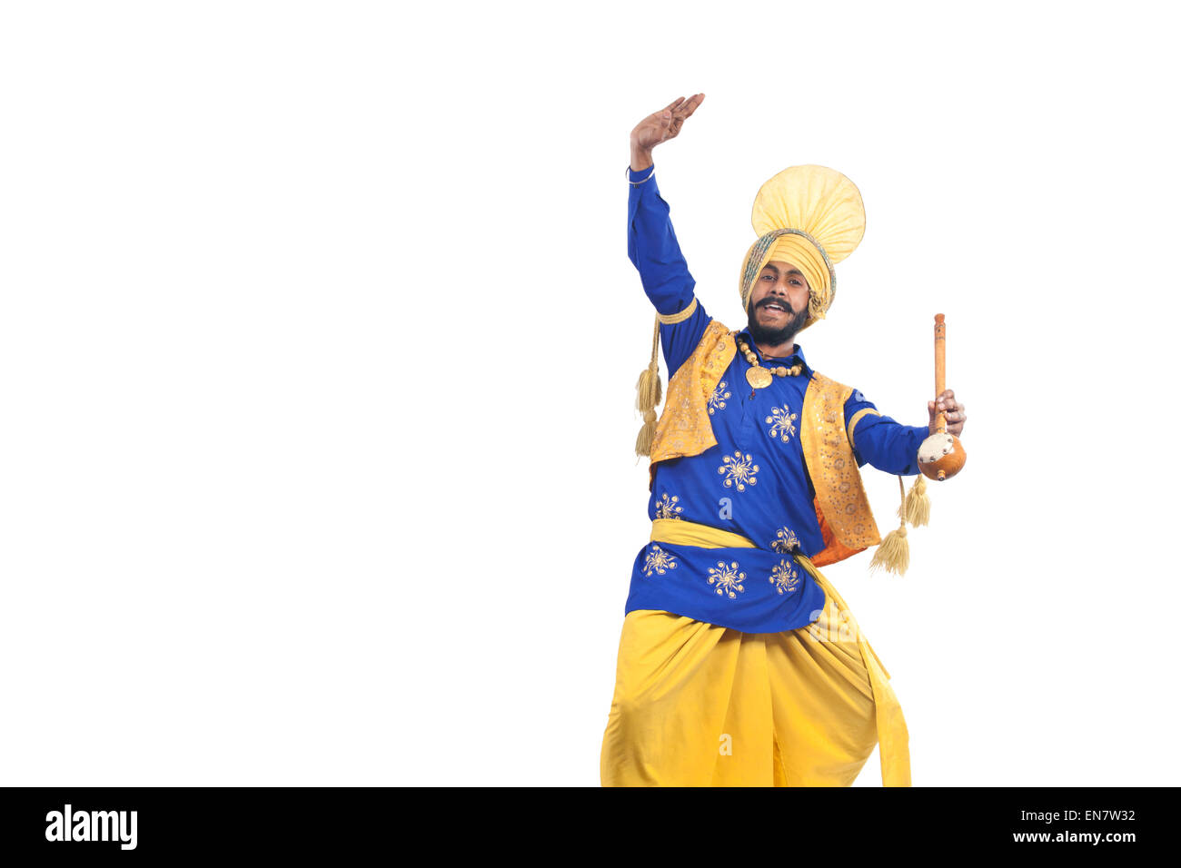 Portrait of Sikh man doing bhangra dance Stock Photo - Alamy