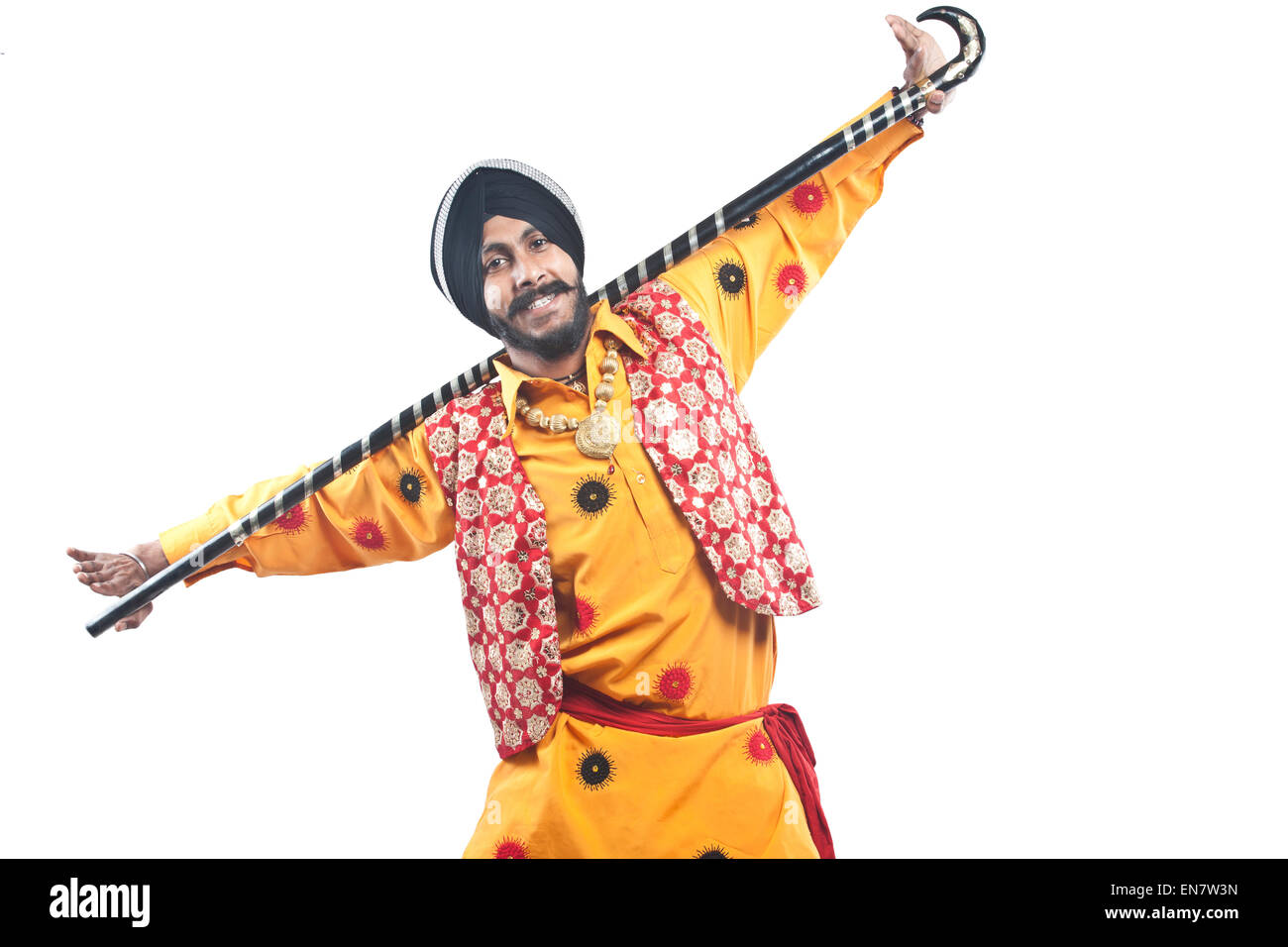Man with lathi hi-res stock photography and images - Alamy
