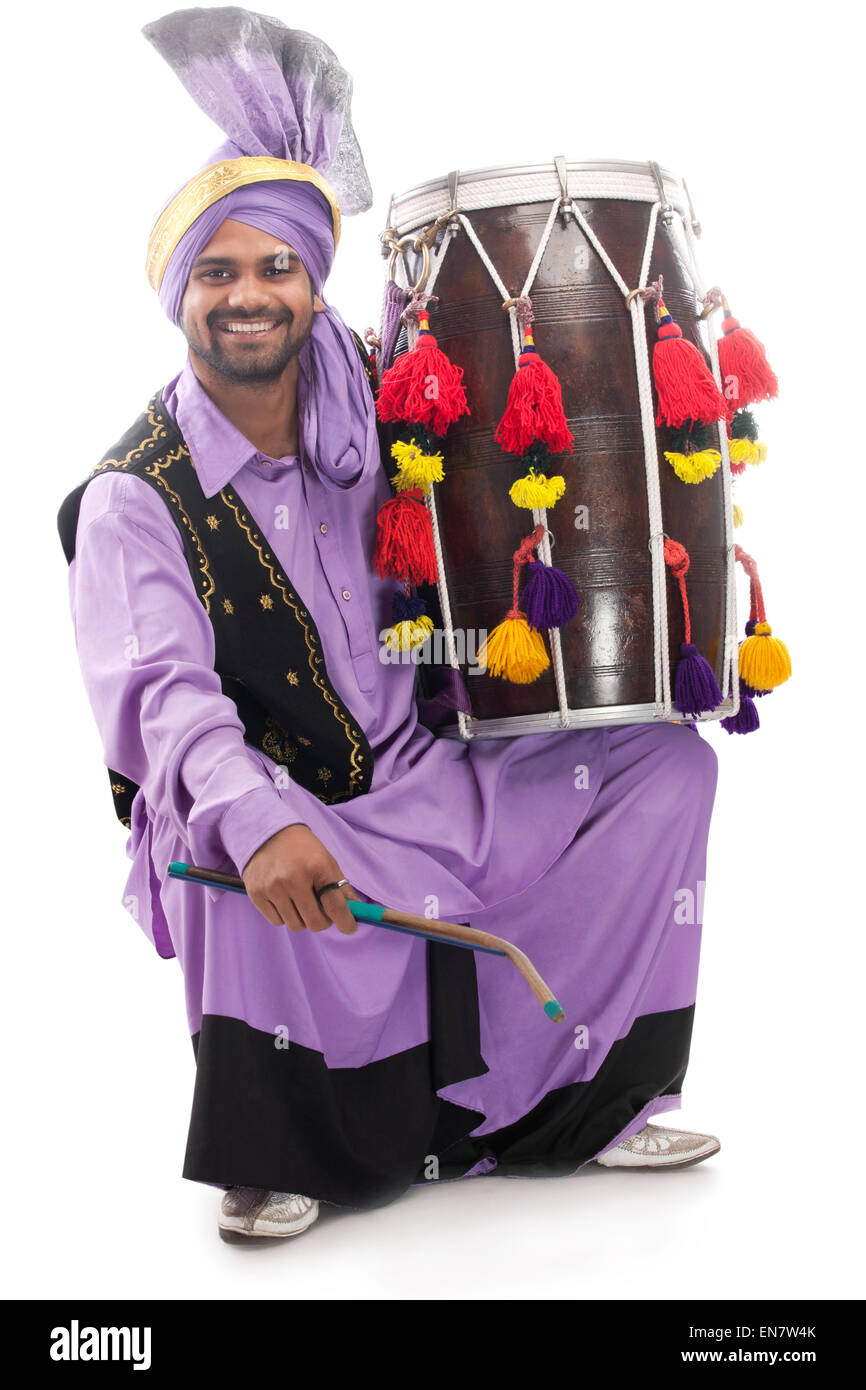 Indian man drum hi-res stock photography and images - Alamy