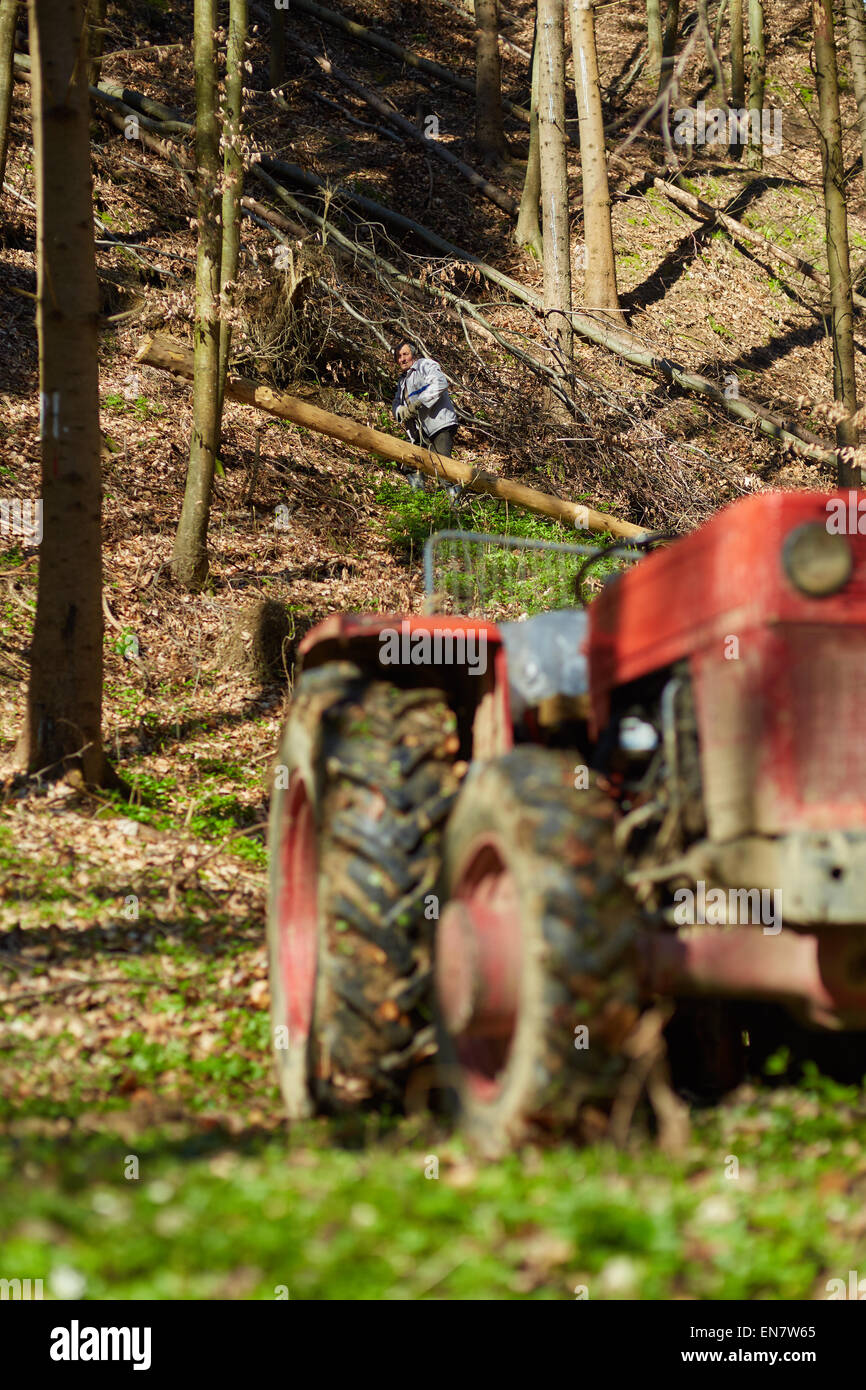 Logging tractor hi-res stock photography and images - Alamy