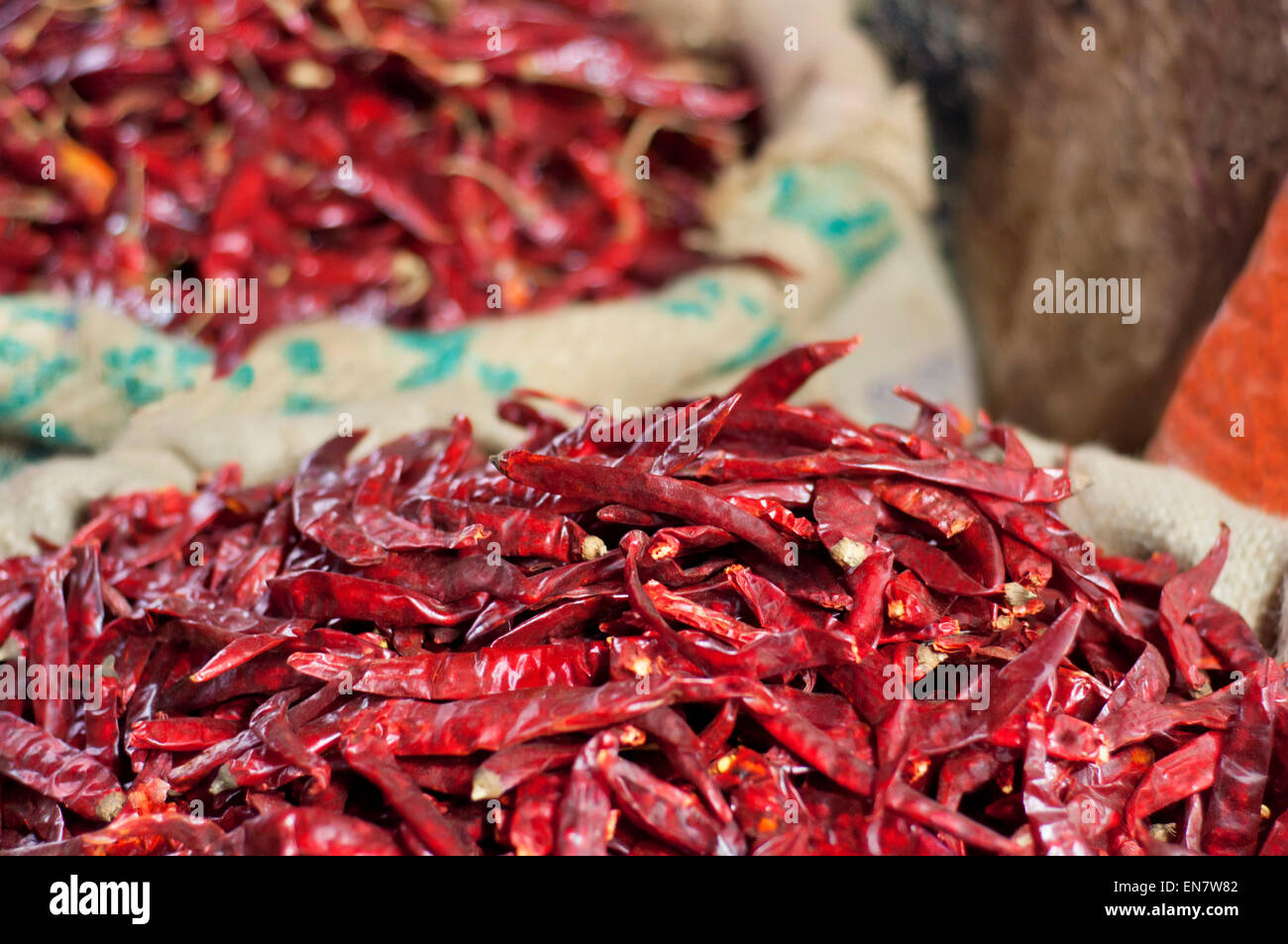 Indian red chillies hi-res stock photography and images - Alamy