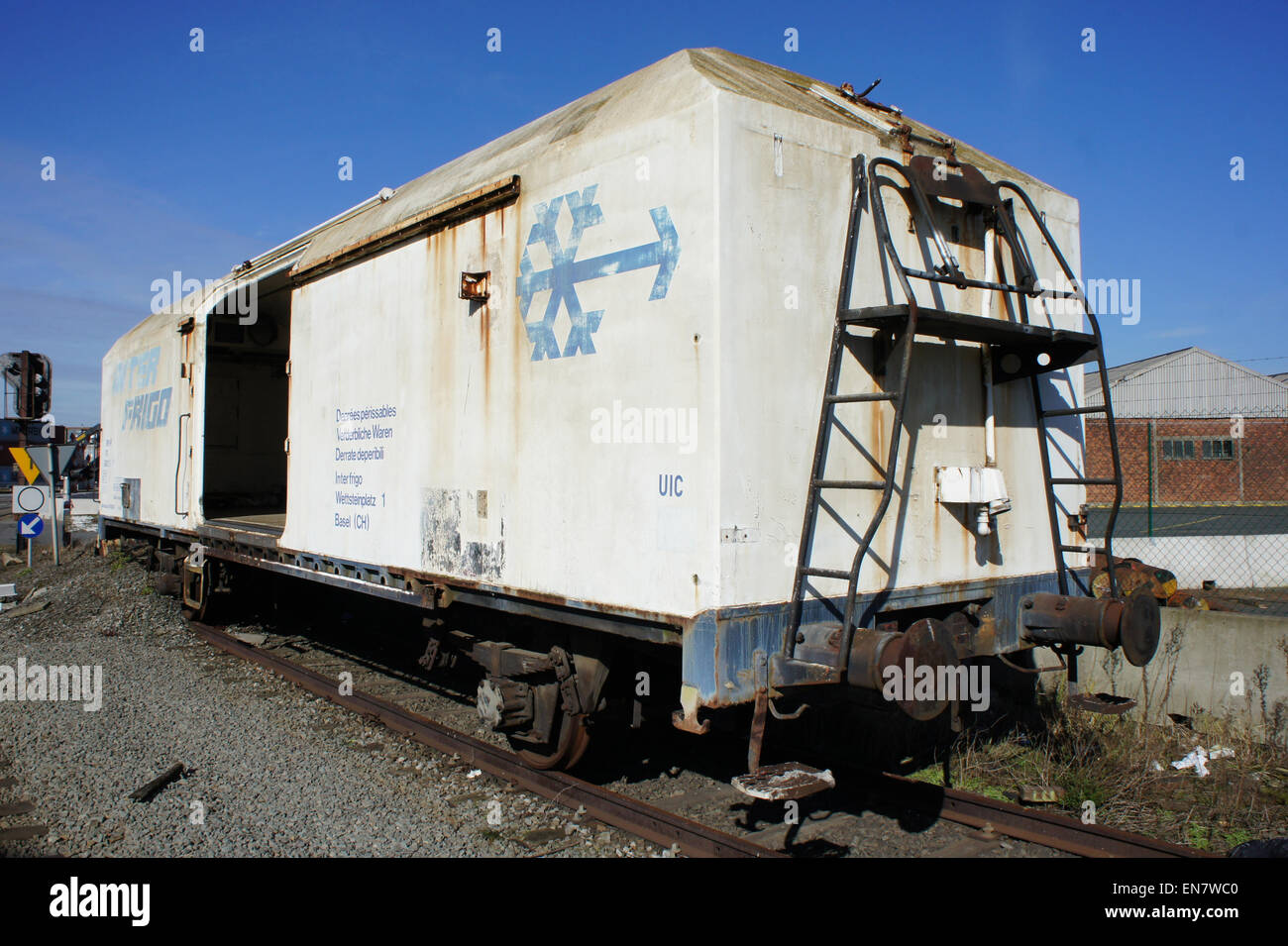 An old Inter Frigo railroad wagon, originally from Wettsteinplatz 1 in ...