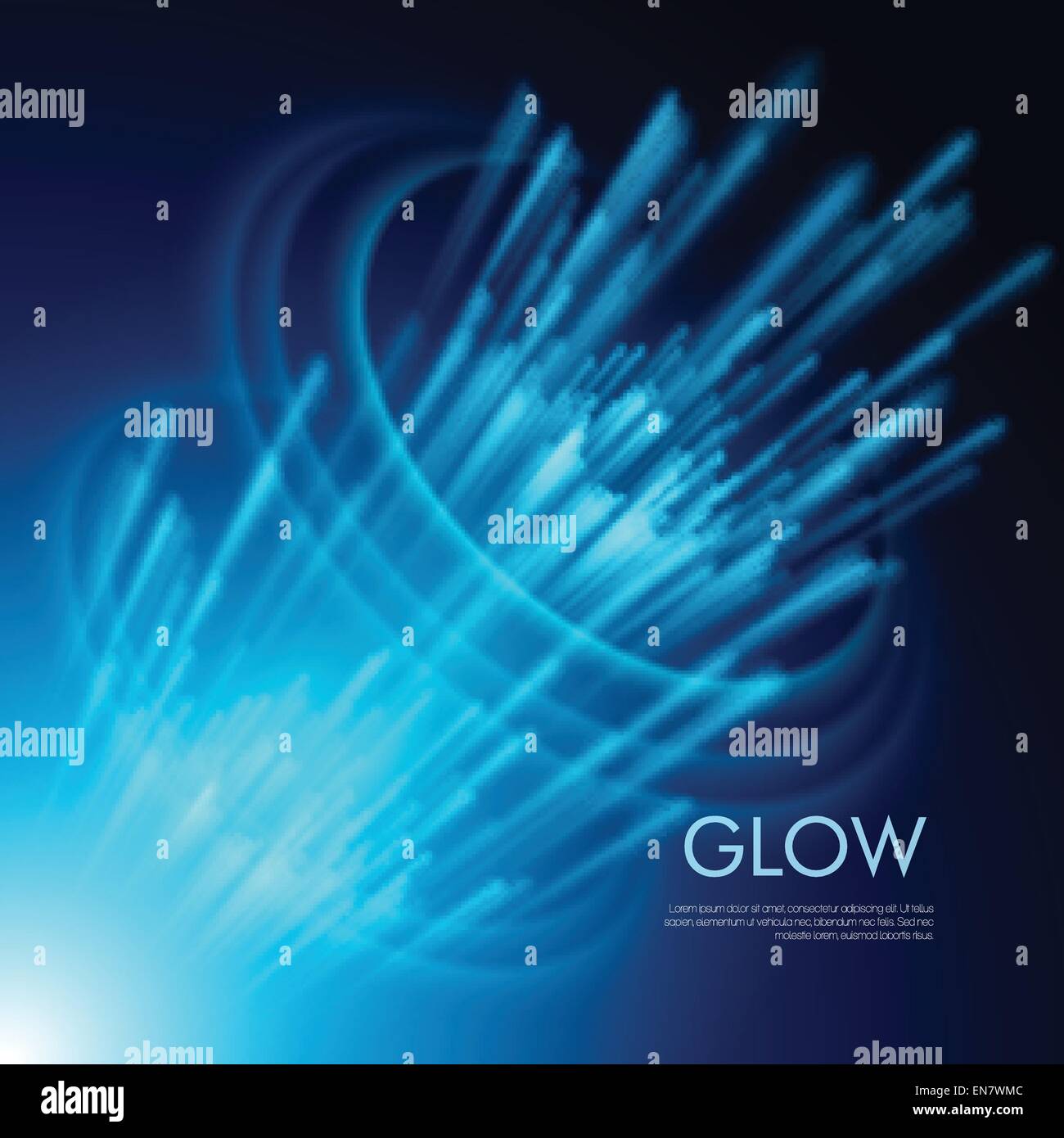 Vector blue abstract background with a glowing effect Stock Vector ...