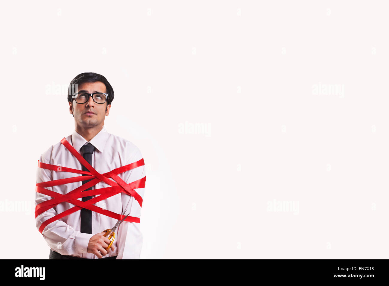 Hair tied with red ribbon hi-res stock photography and images - Alamy