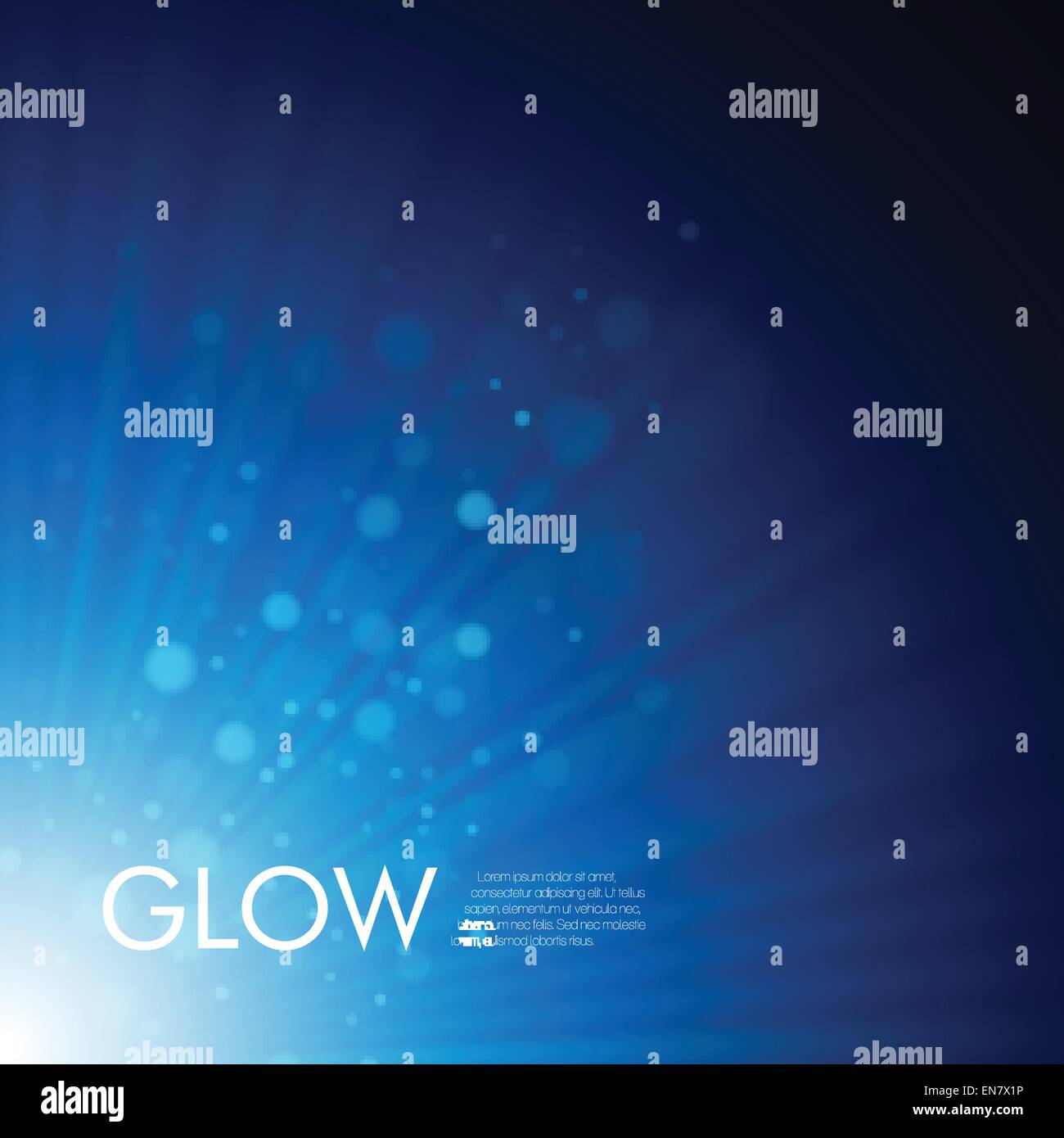 Vector blue abstract background with glowing rays Stock Vector Image ...