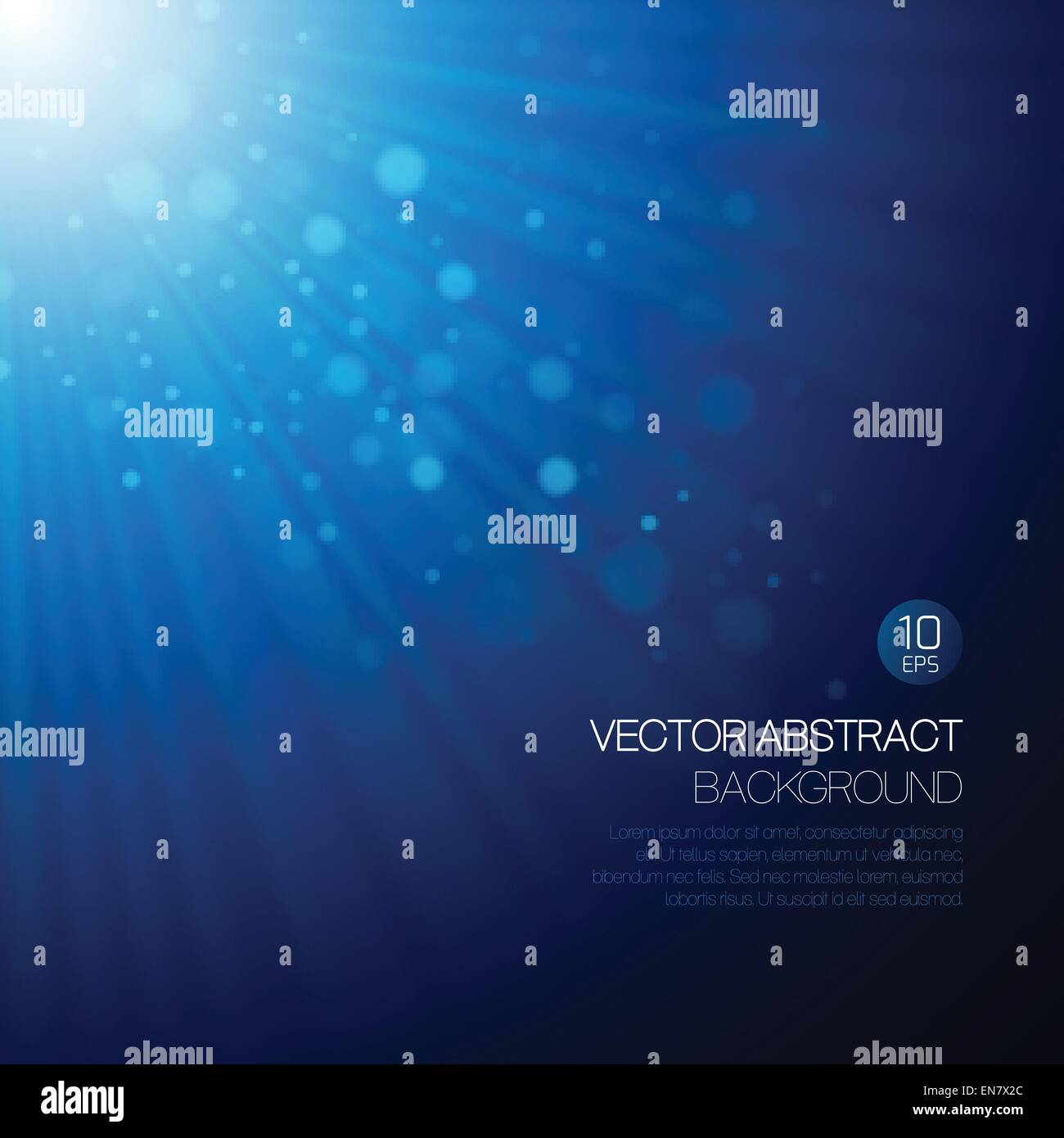 Vector blue abstract background with glowing rays Stock Vector Image ...