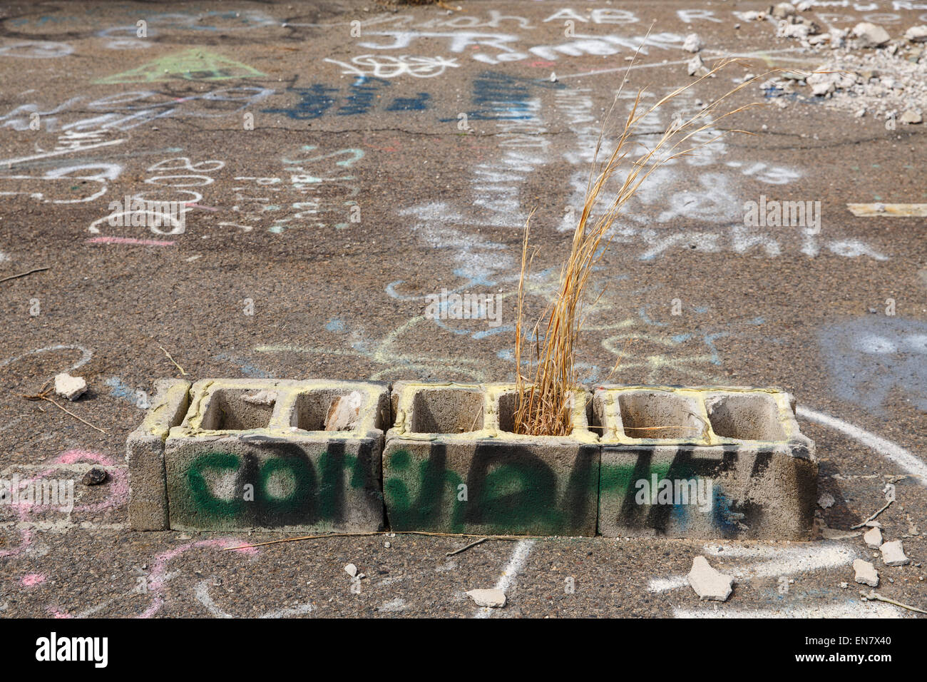 Old Route 61 or Graffiti Highway in Centralia, Pennsylvania where a ...