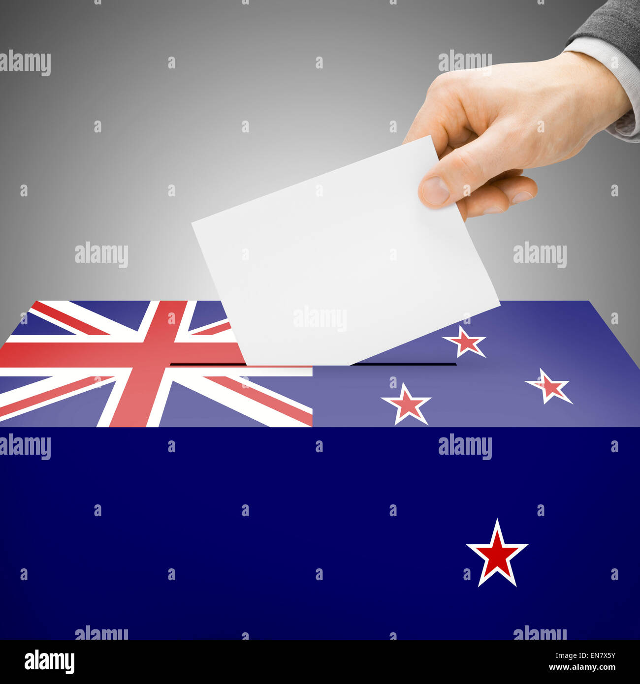 Ballot box flag new zealand hi-res stock photography and images - Alamy