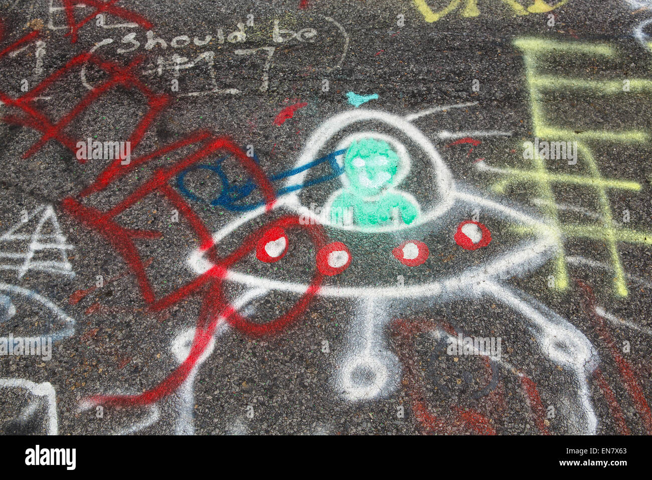 Old Route 61 or Graffiti Highway in Centralia, Pennsylvania where a ...