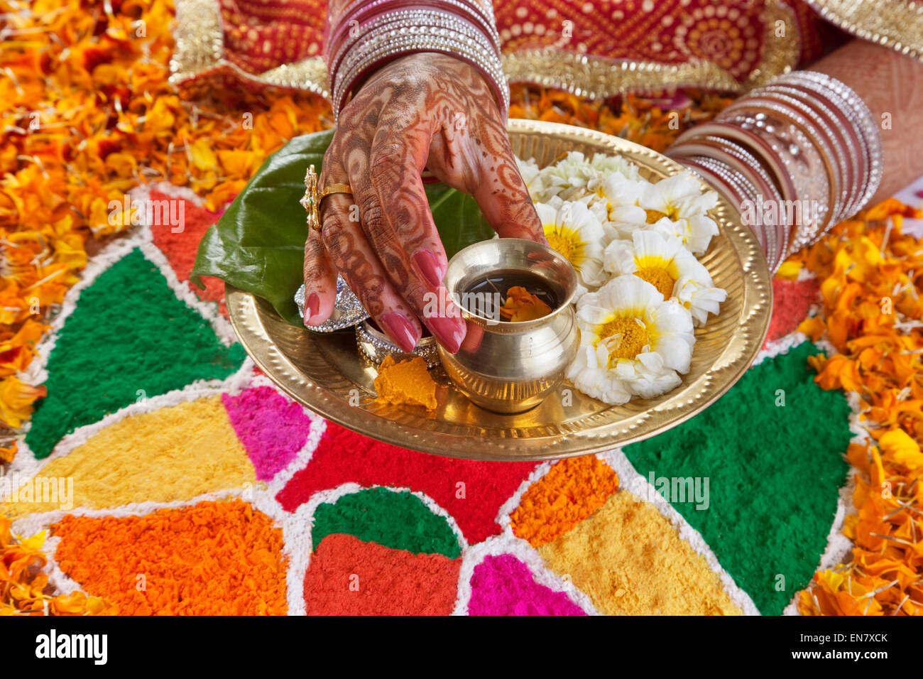 Close-up of a Brides hand performing a ritual Stock Photo - Alamy
