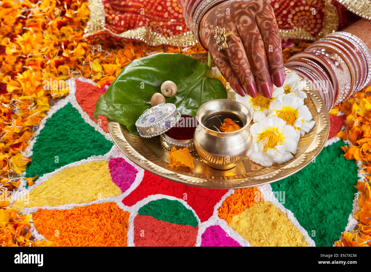 Close-up of a Brides hand performing a ritual Stock Photo - Alamy