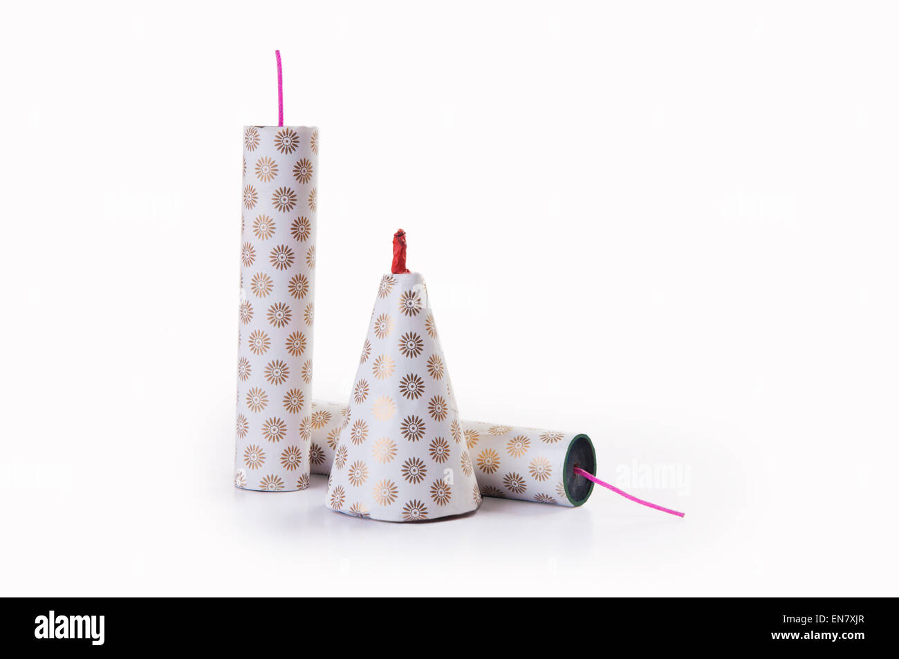 Firecrackers and gift boxes Stock Photo - Alamy