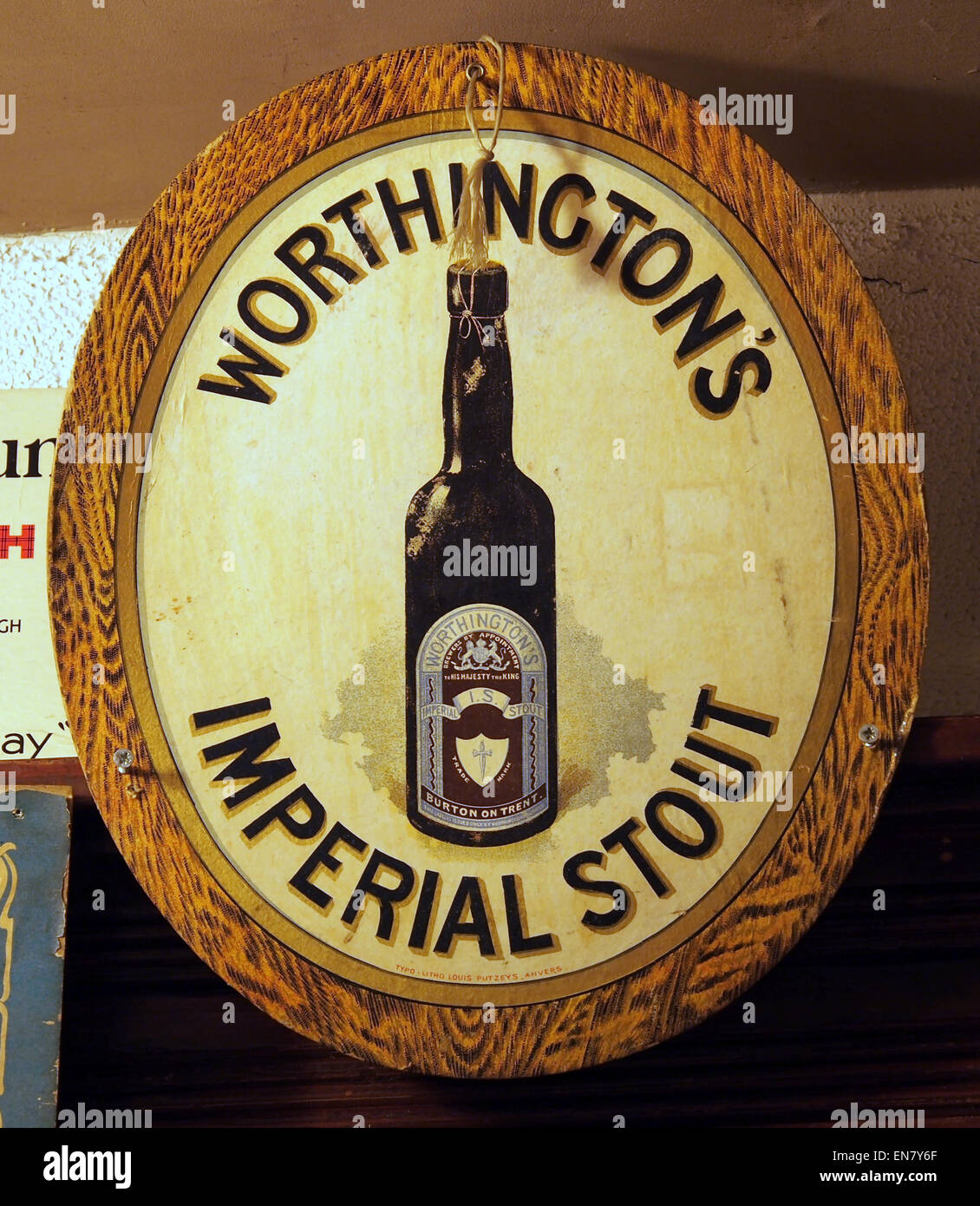 This is a promotional advertisement for Worthington's Imperial Stout, a ...