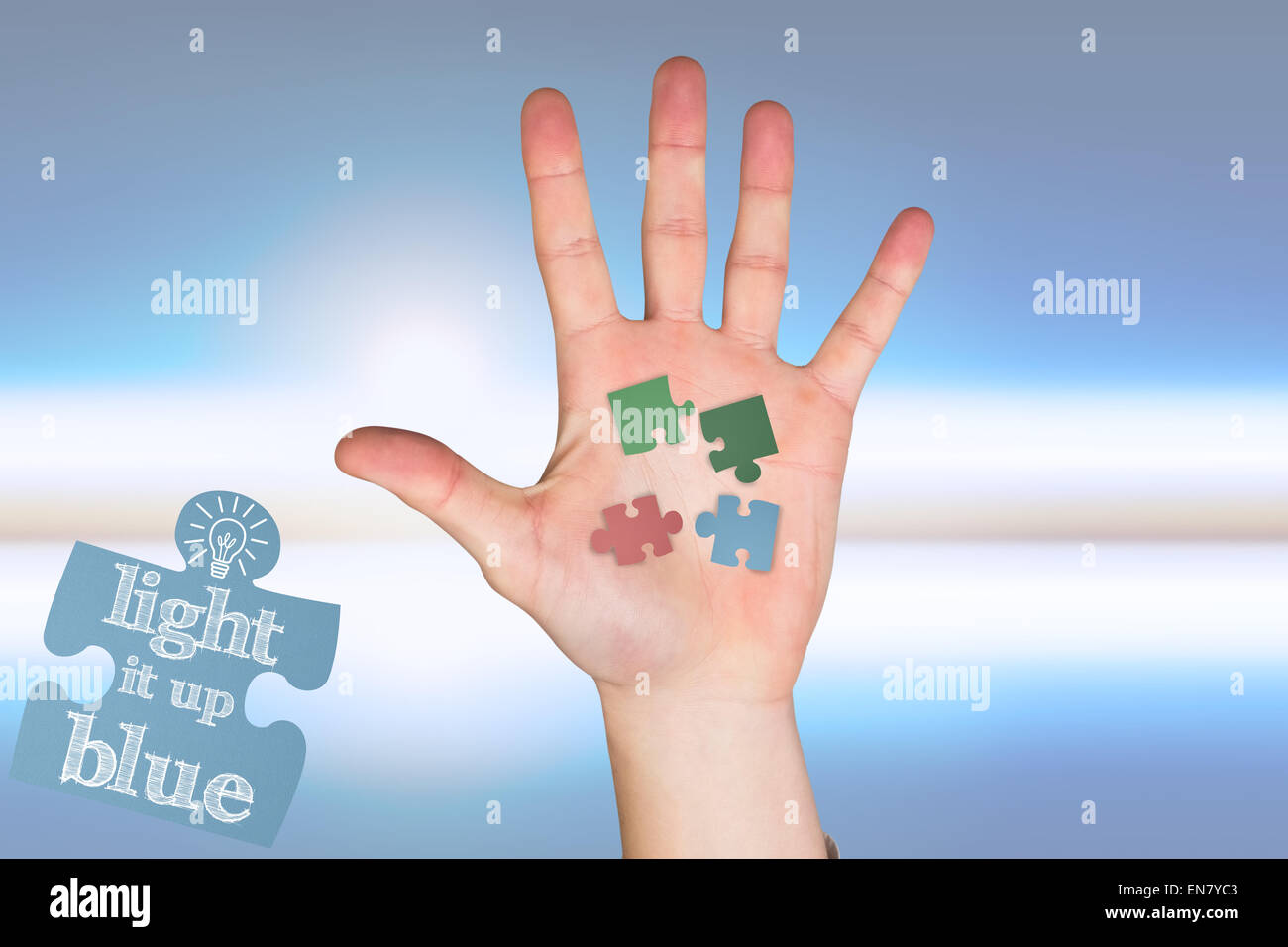 Composite image of hand with fingers spread out Stock Photo - Alamy