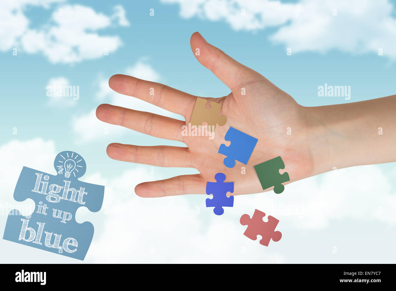 Composite image of hand with fingers spread out Stock Photo - Alamy